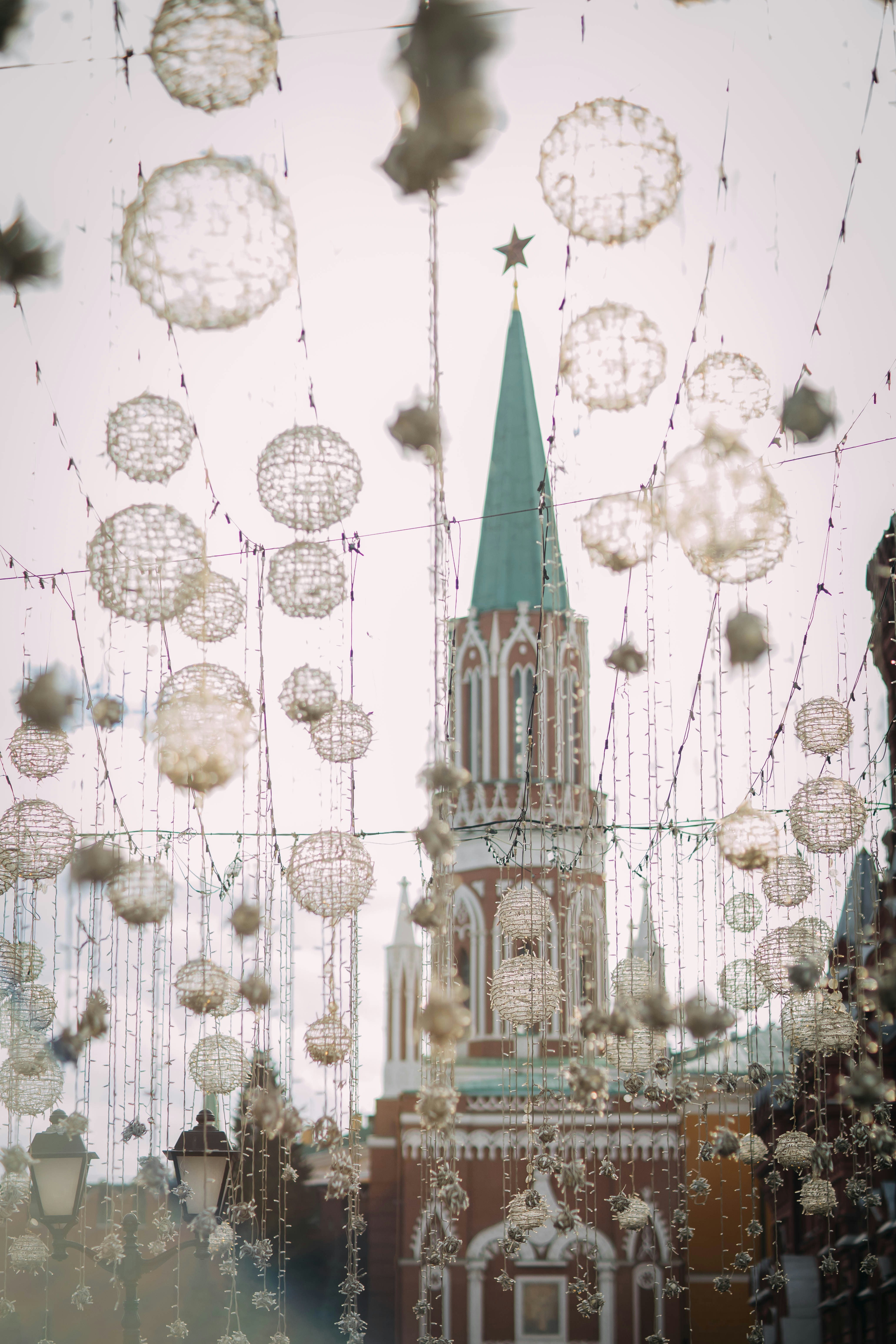  Bells, orbs, and the spire: a festive Moscow-inspired street scene