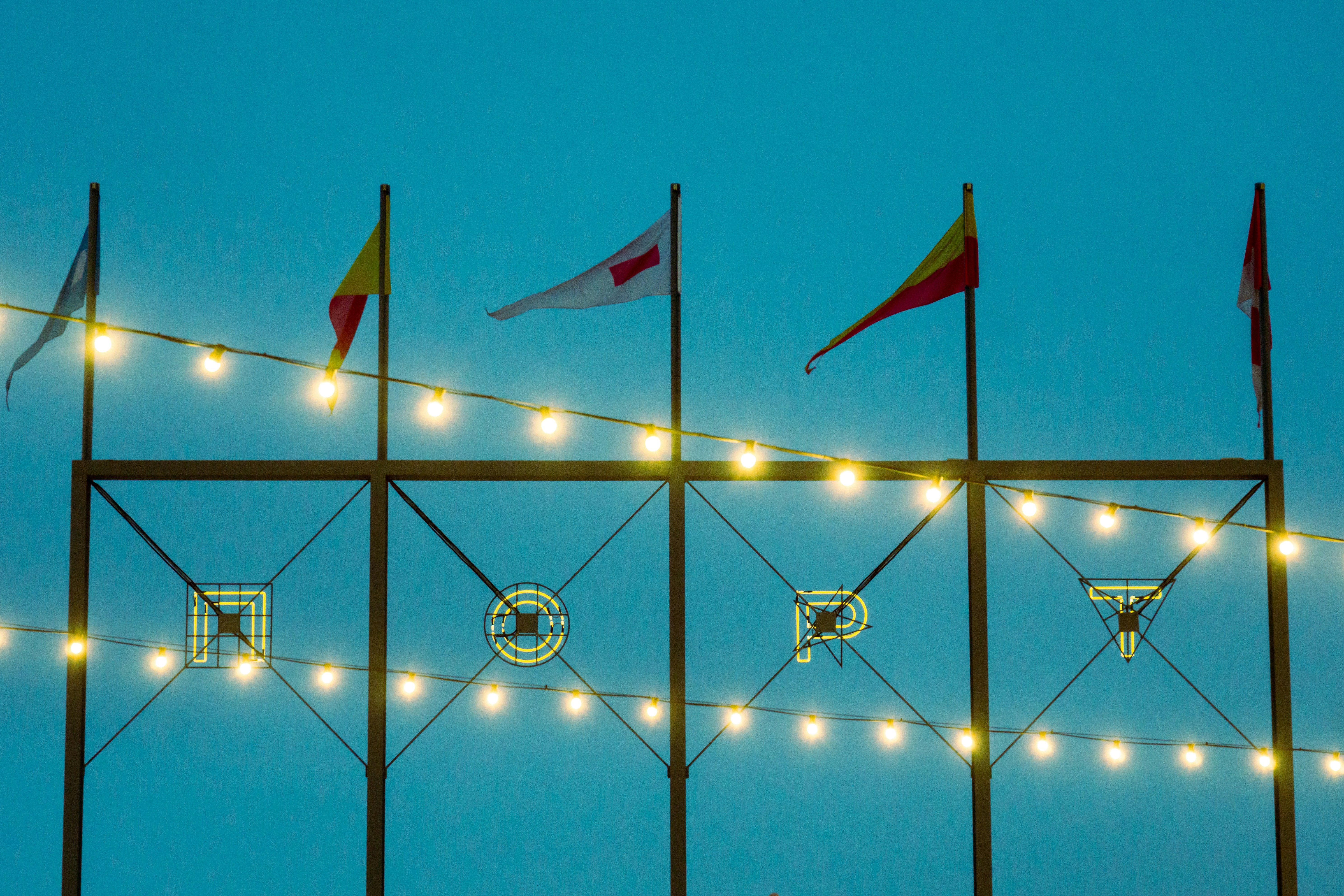 A group of flags that are on a fence photo – Free Saint petersburg ...