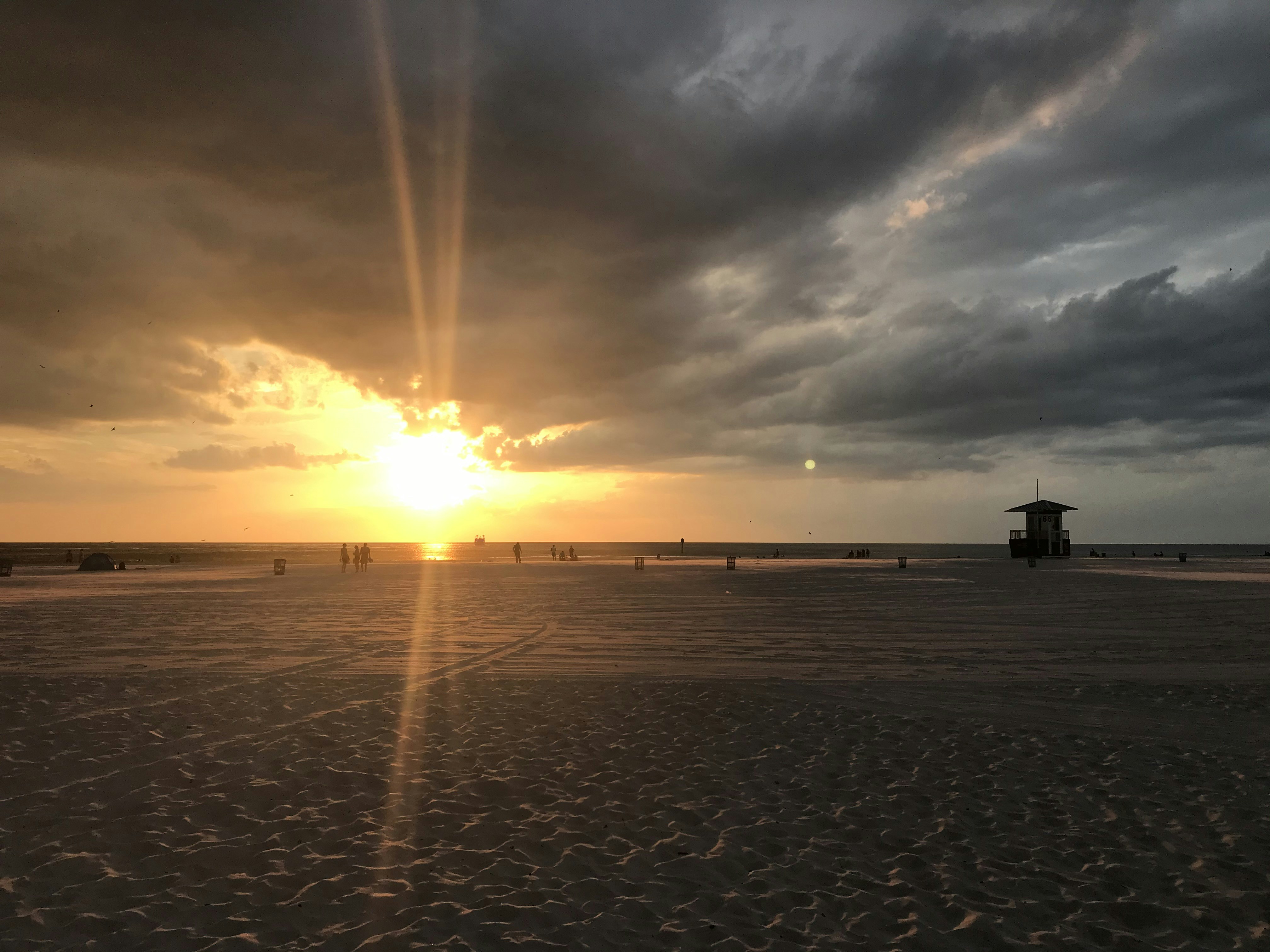Sunset Drama Over the Shore
