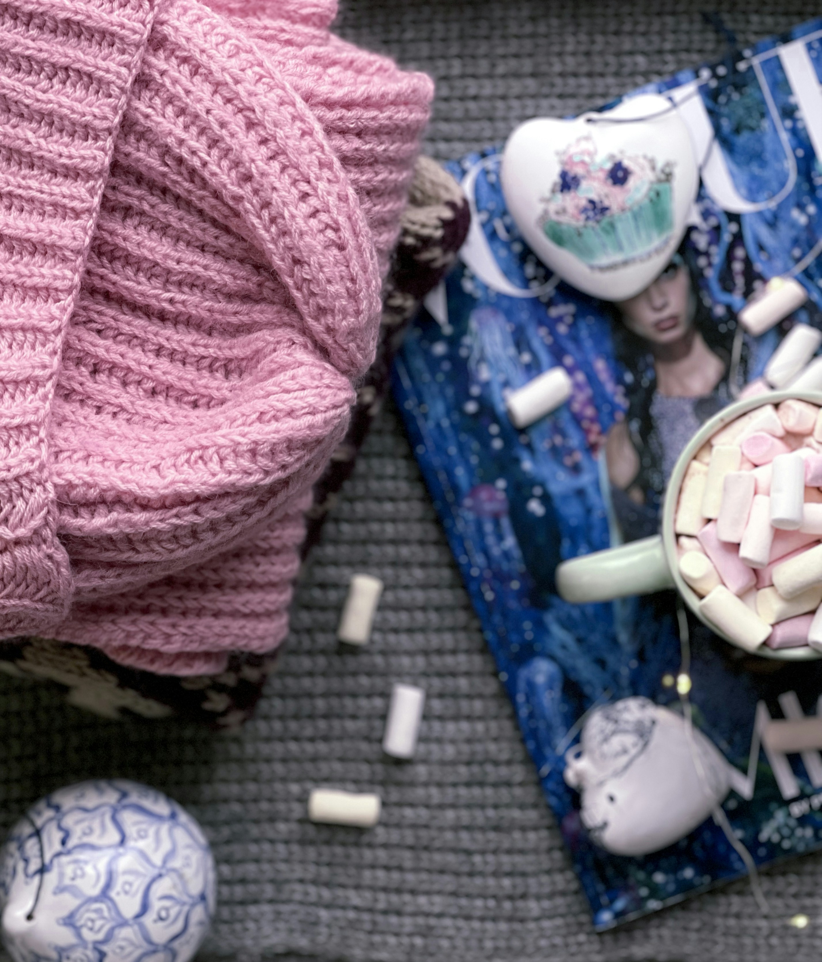 Soft Pink Knit, Magazine Muse, and Marshmallow Moments
