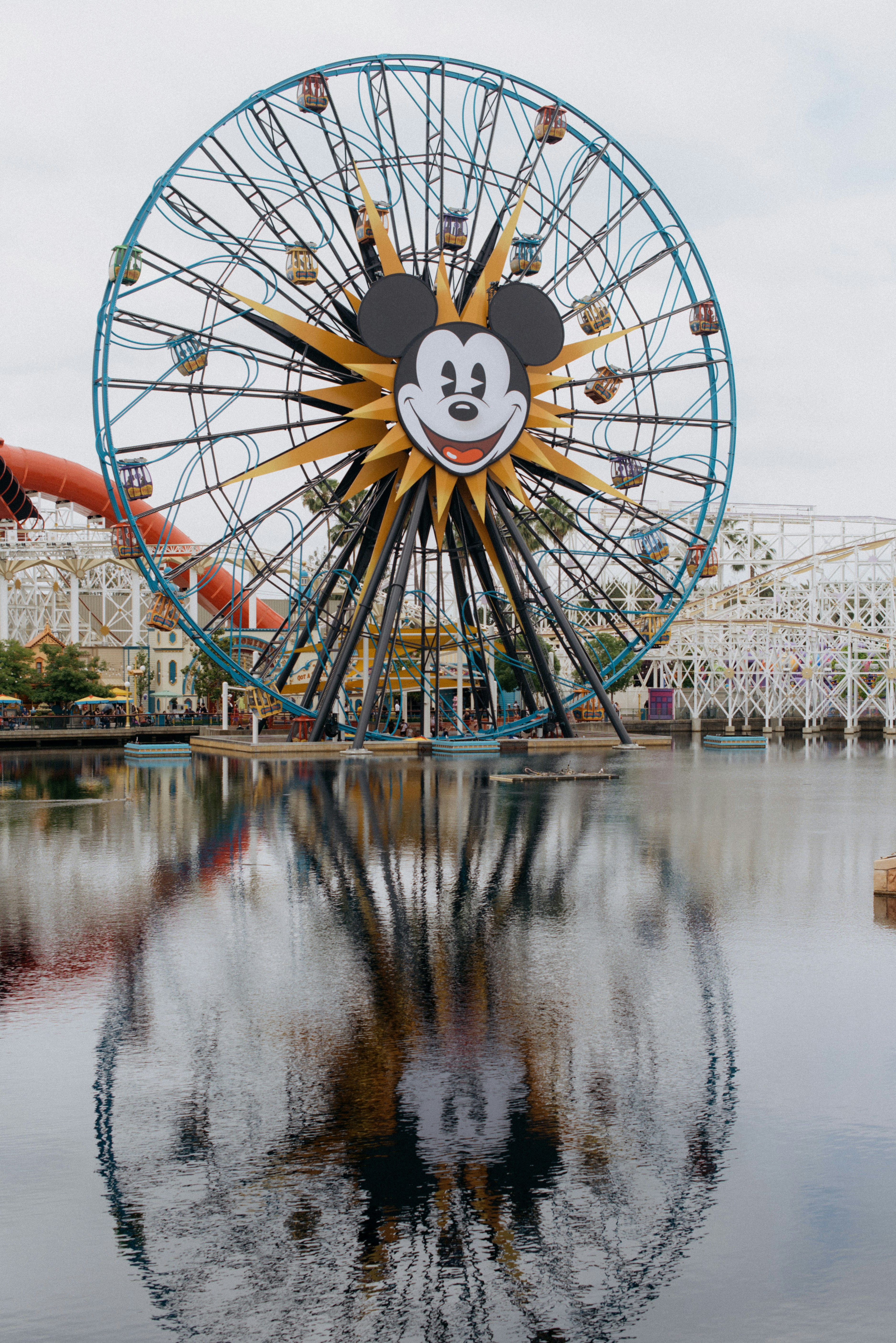 A ferris wheel with a mickey mouse face on it photo – Free Ca Image on ...