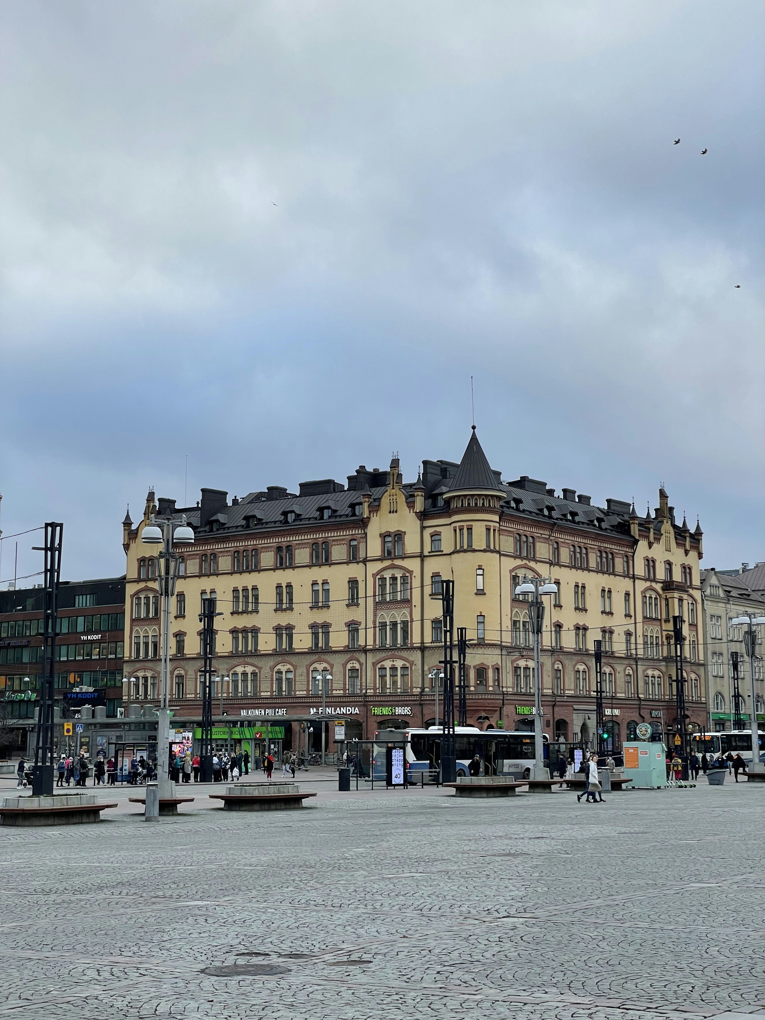 a large building with a clock tower on top of it