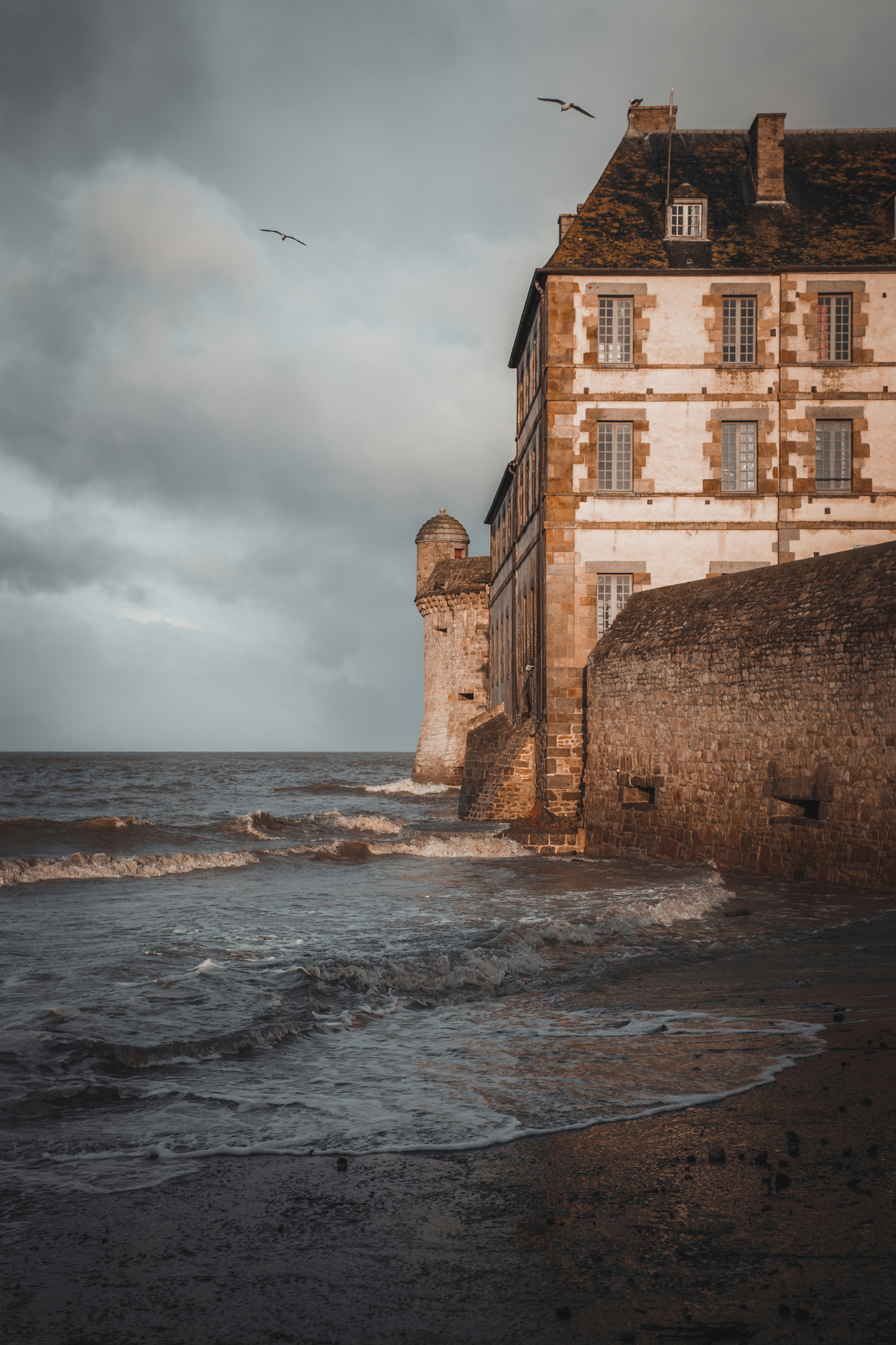 Seaside Bastion: Weathered stones guarding the shore