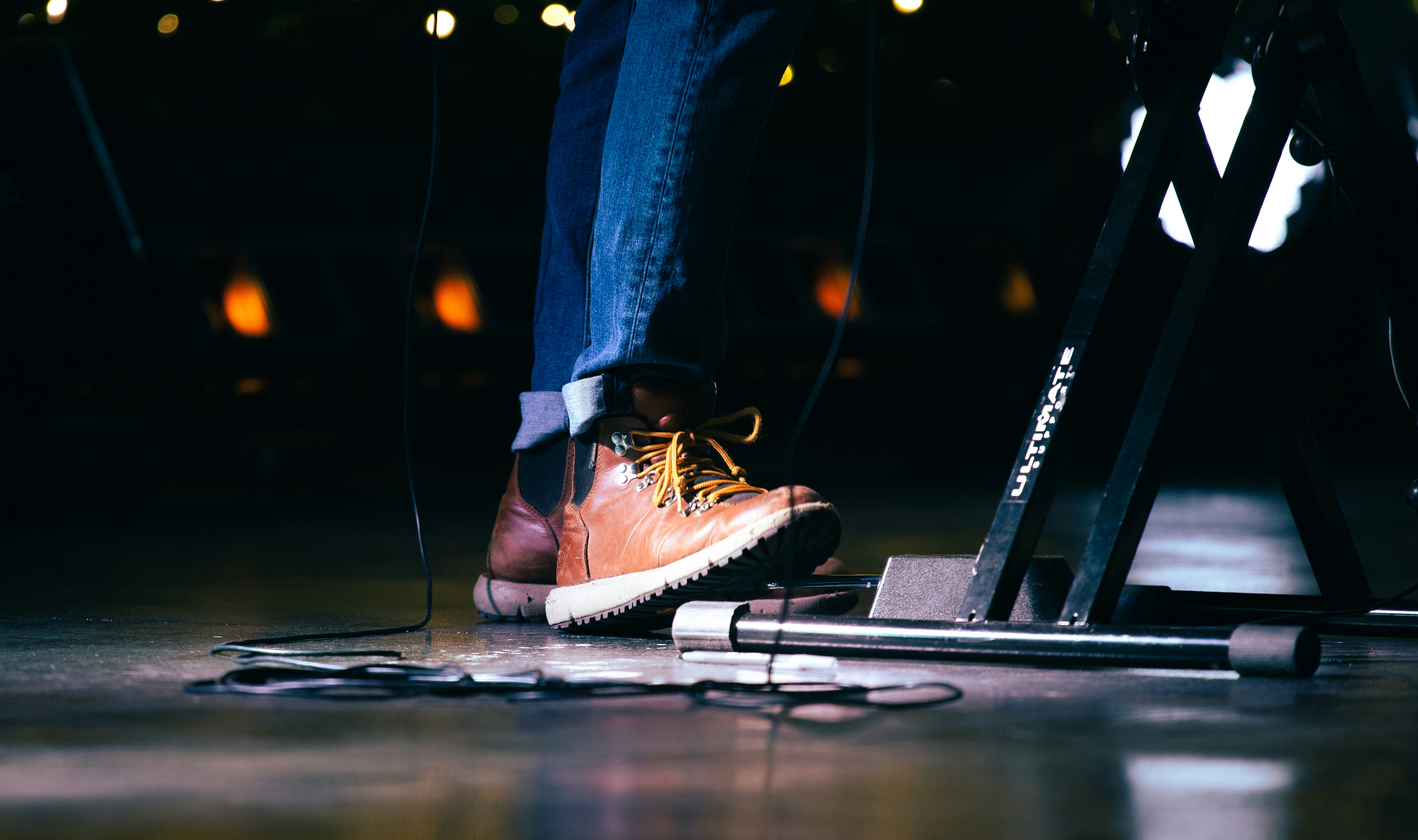 A pair of feet standing next to a pair of scissors photo – Free Shoe ...
