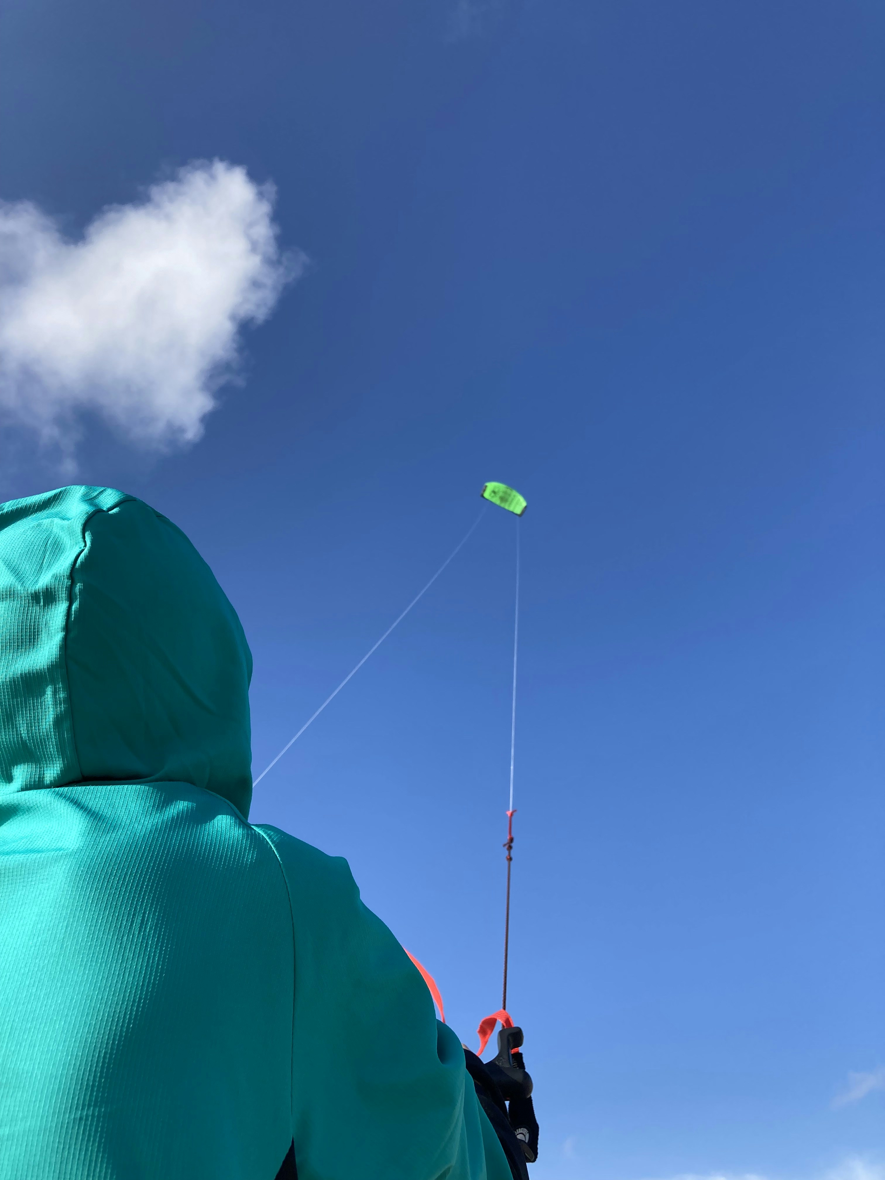 A person flying a kite in a blue sky photo – Free Outdoors Image on ...