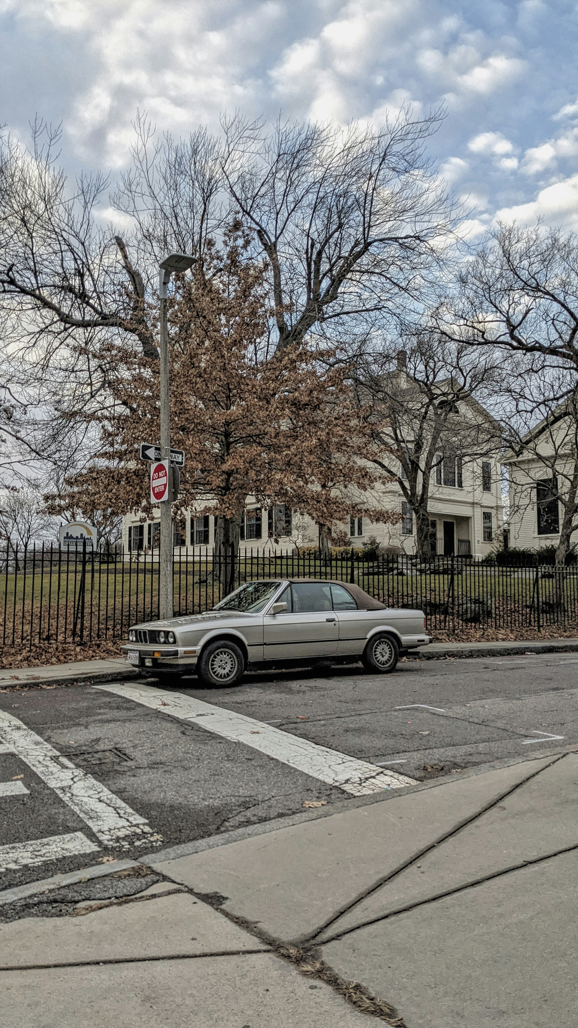 a car parked on the side of the road