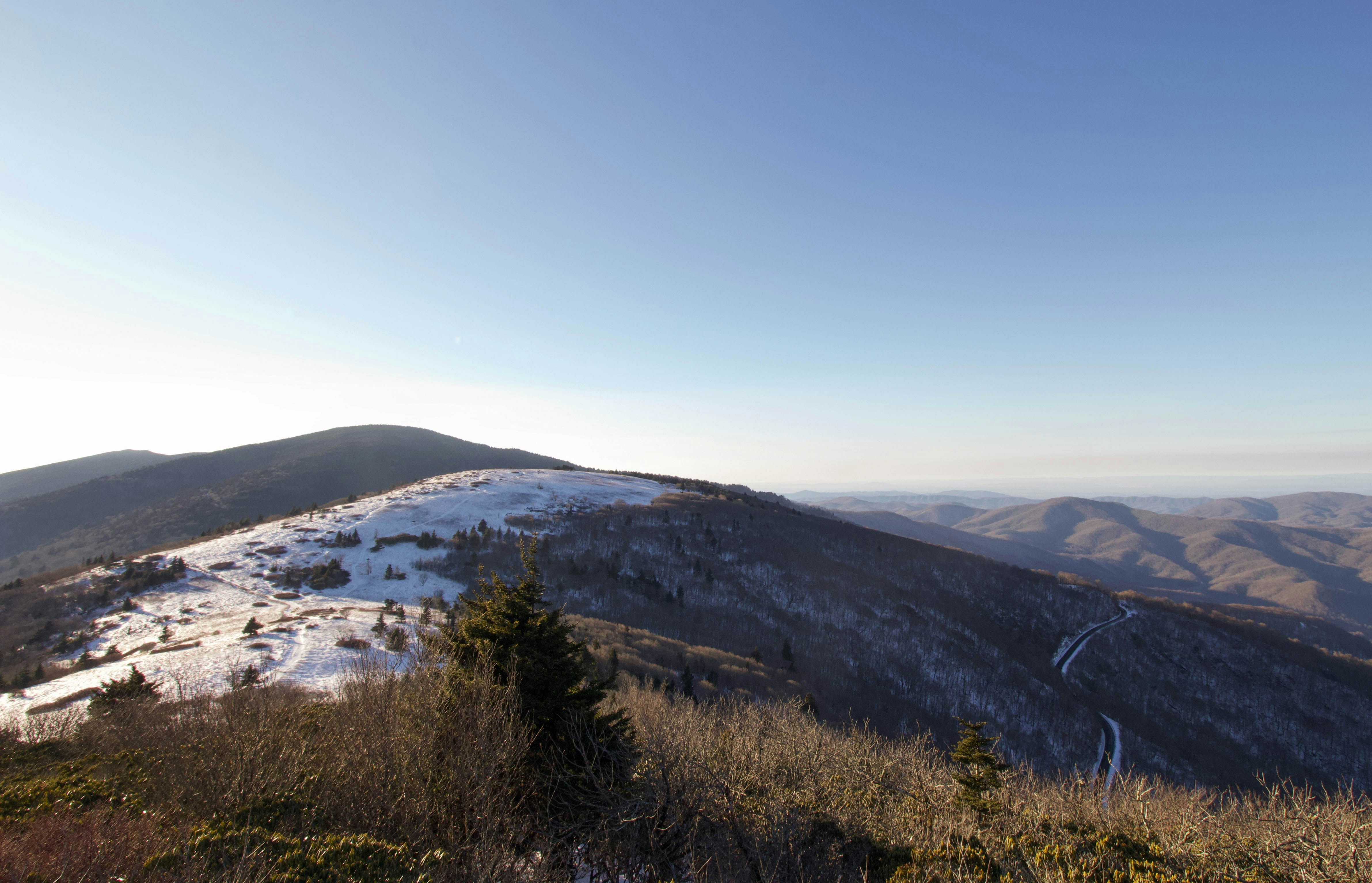 A view of the mountains from a high point of view photo – Free Nature ...