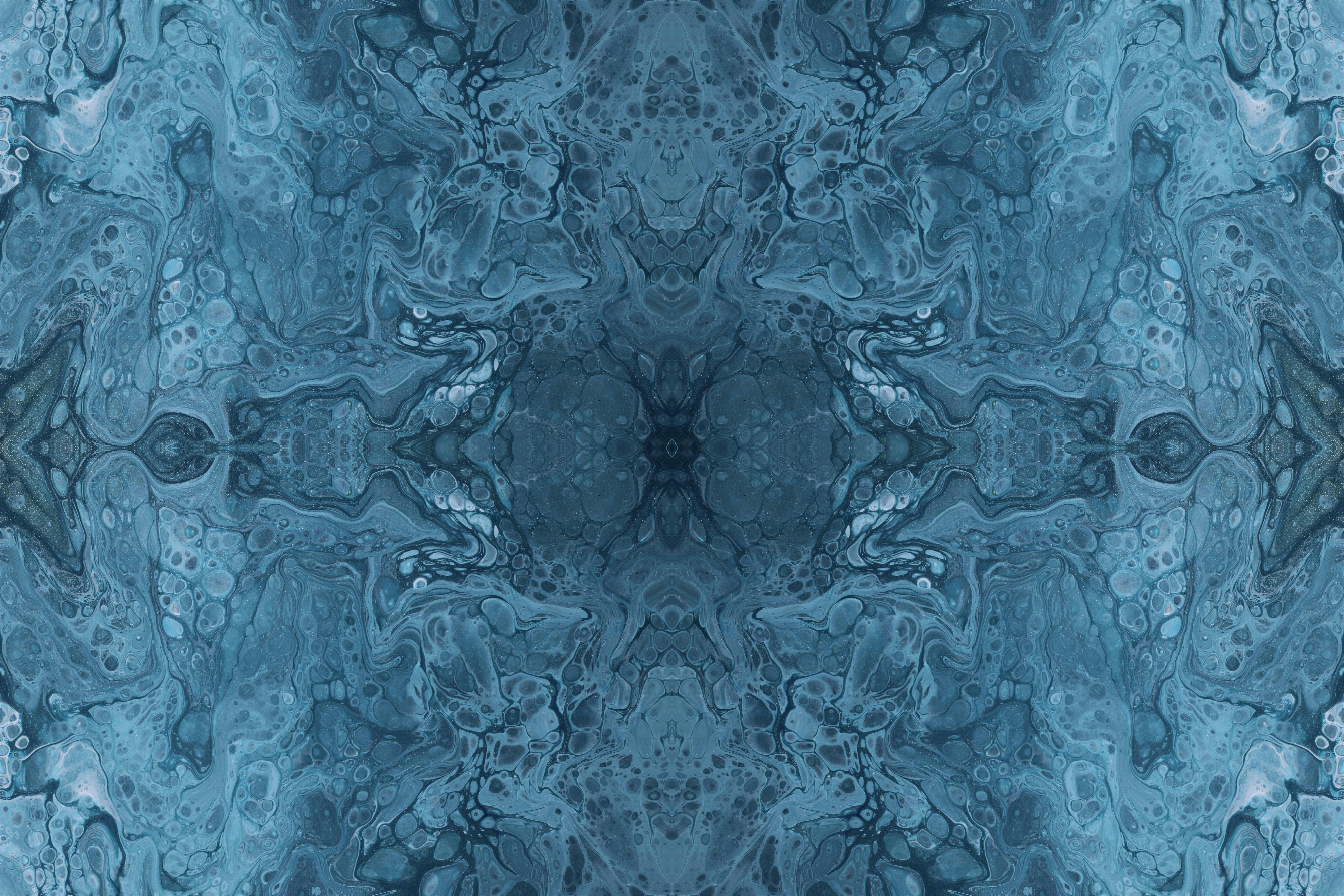 A blue and black background with a pattern in the middle photo – Free ...