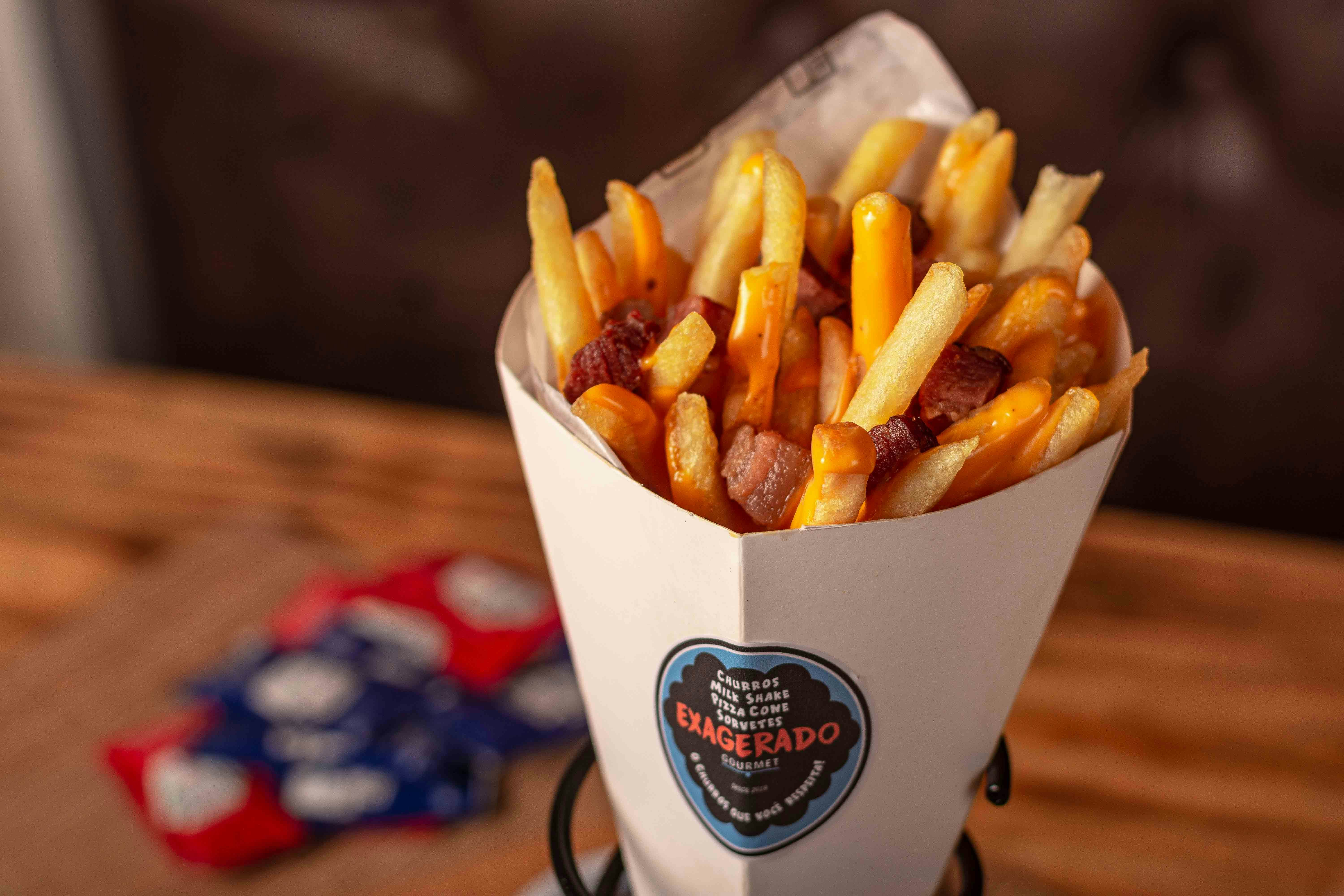 Fries in a Paper Cone: Crispy Edges, Cozy Diner Glow