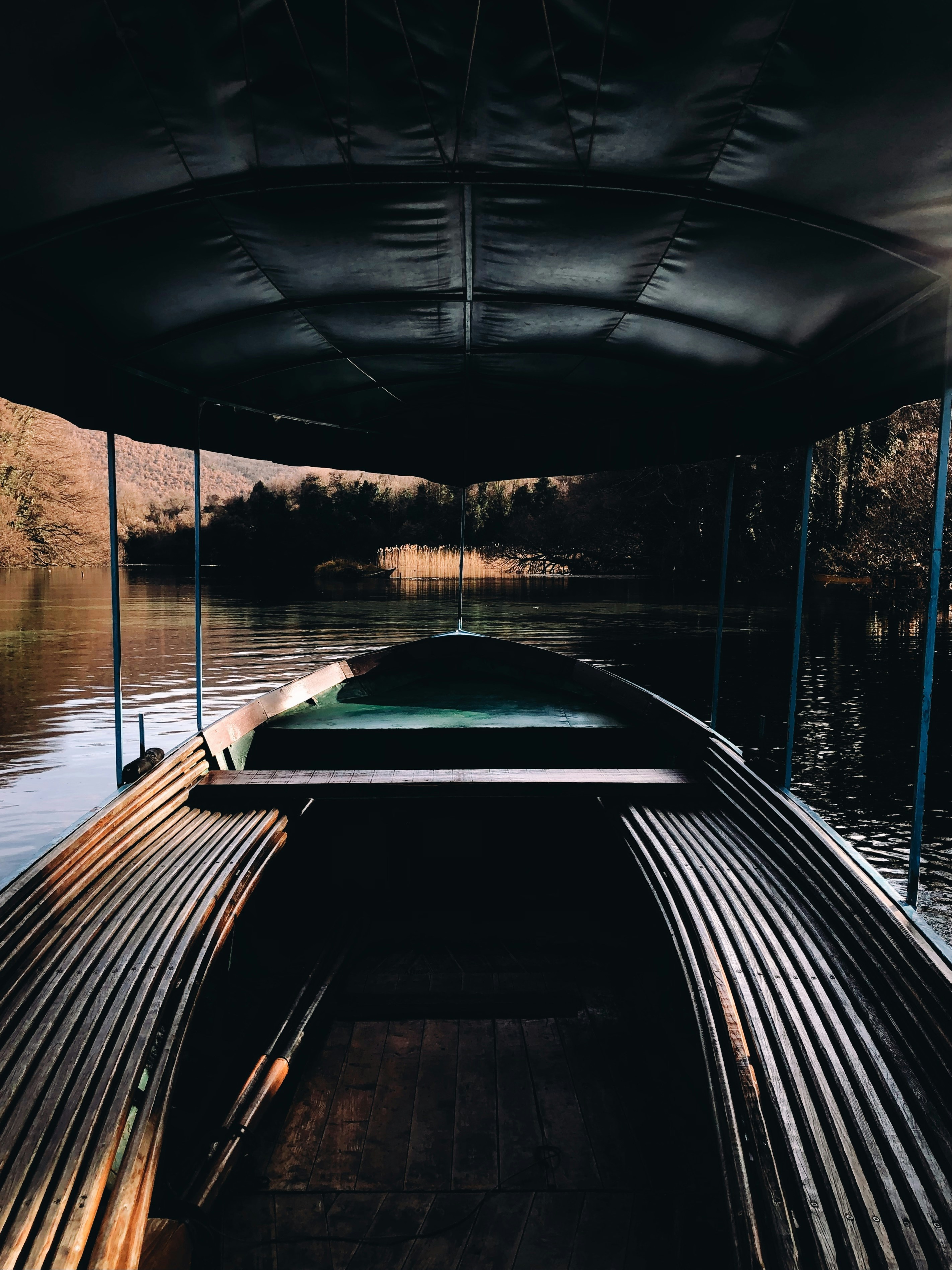 a boat that is sitting in the water