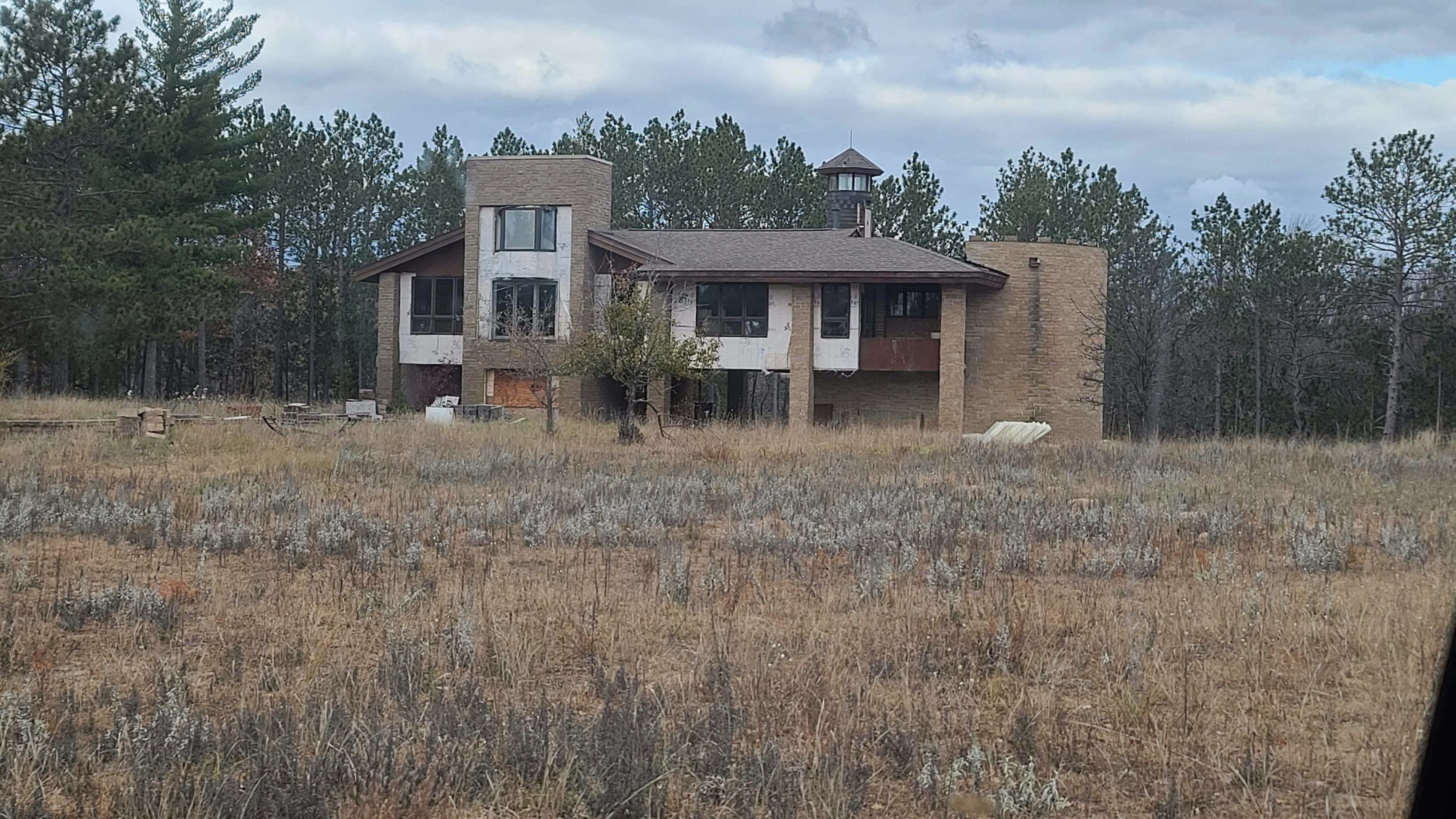 Deserted Modern House on the Open Plain