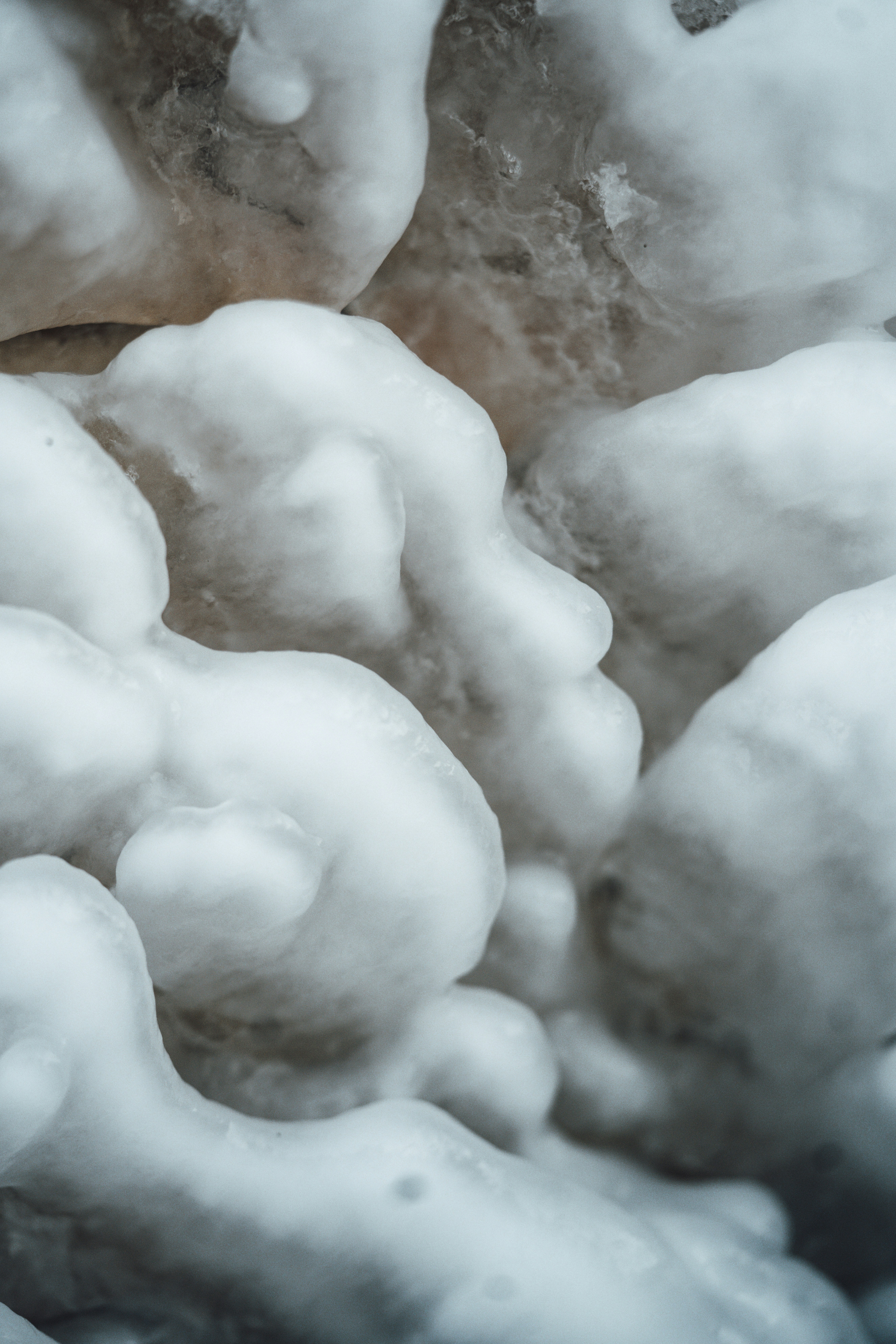 A close up of a bunch of snow on the ground photo – Free Winter Image ...