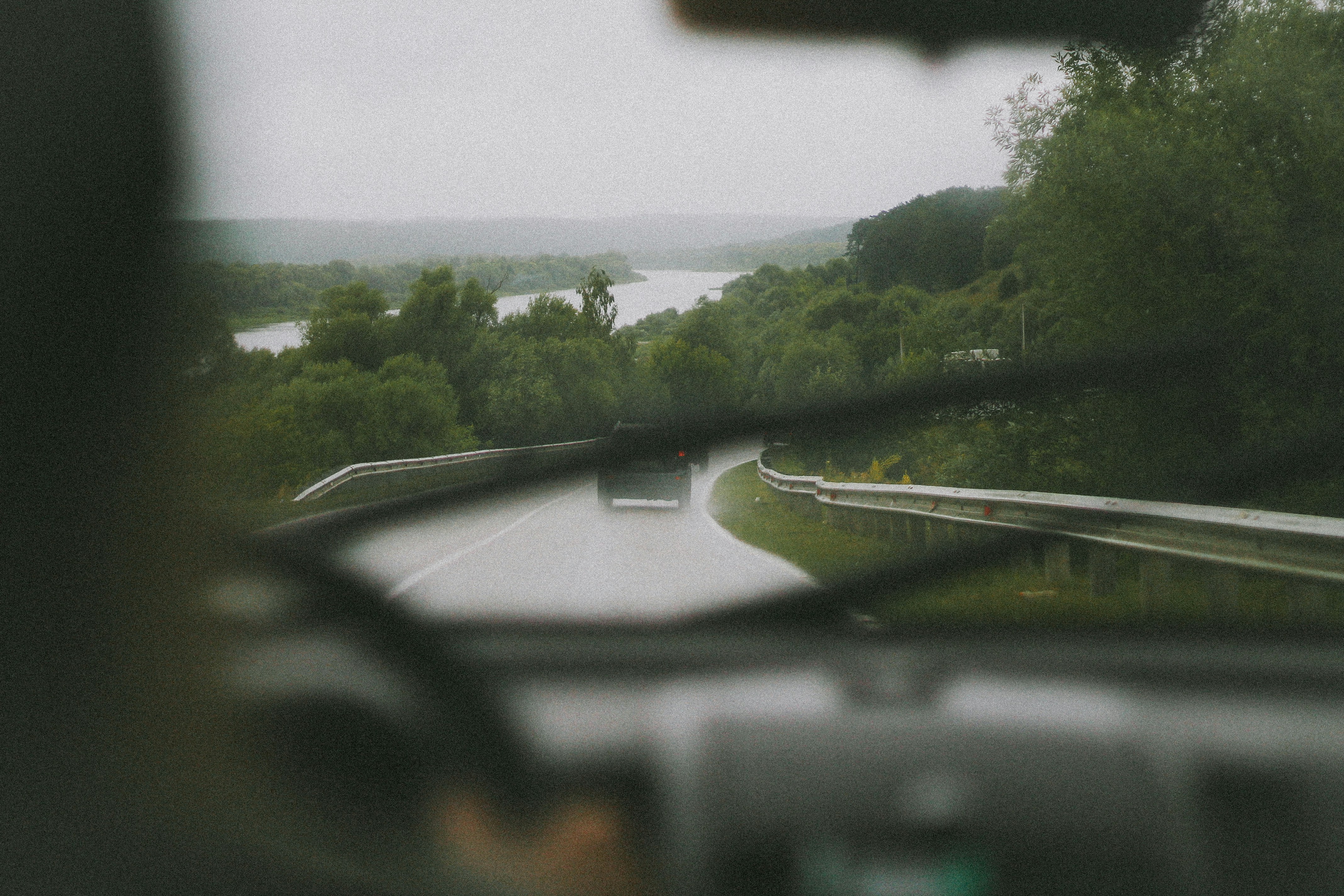 A view from inside a vehicle looking at a road photo – Free Road Image ...