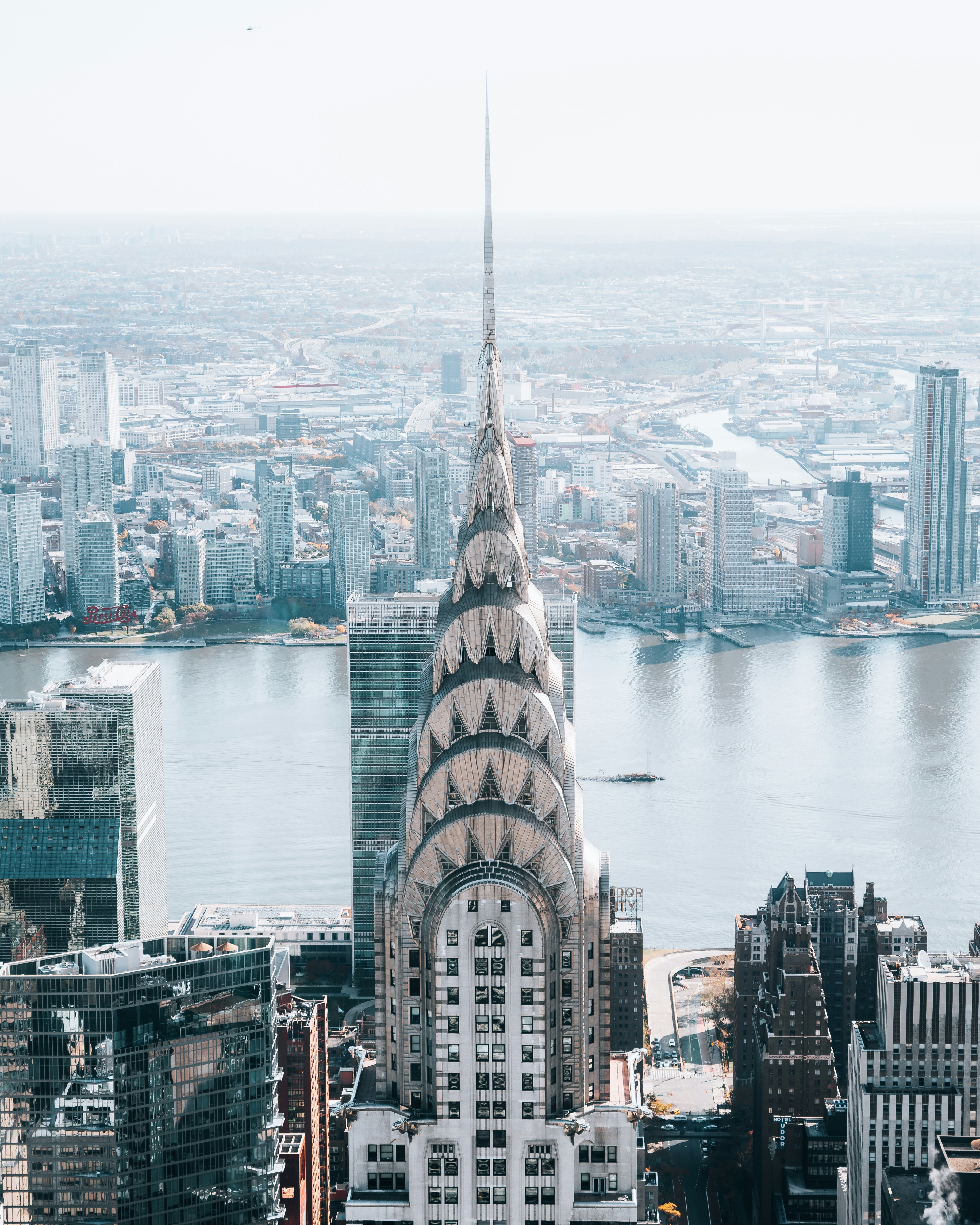 Spire Over the Skyline: The Chrysler Building Reaching Above Midtown