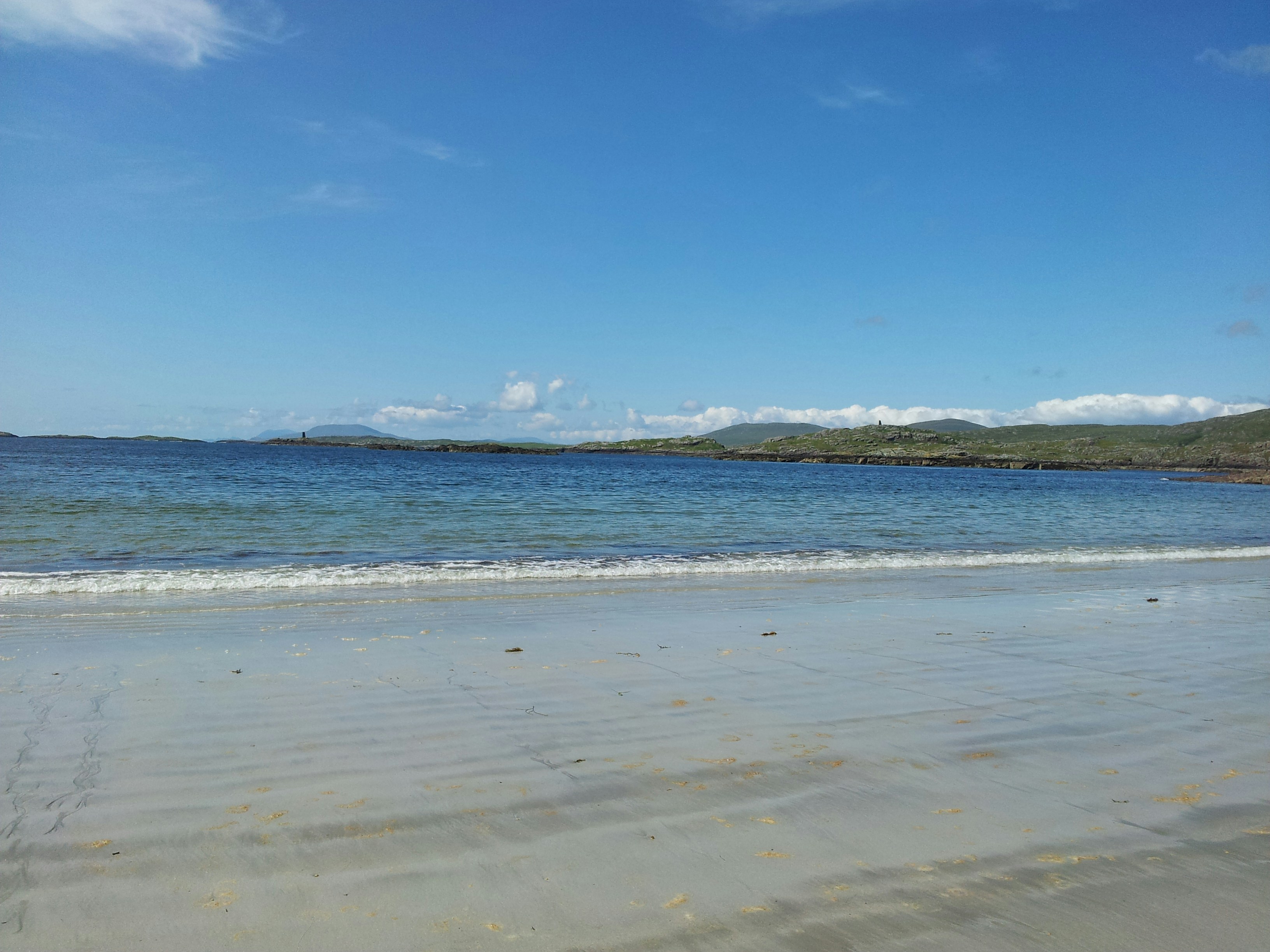 Cerulean Horizon Over a Quiet Beach