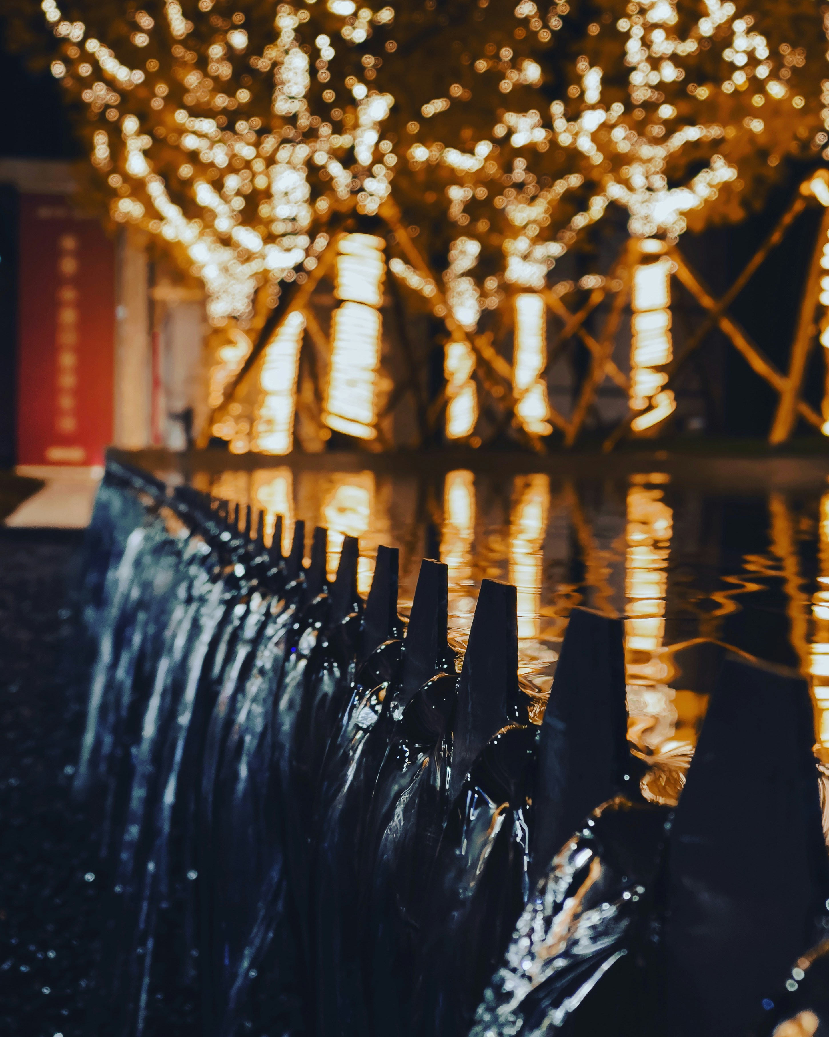 Spikes and Lanterns: Night Reflections Along the Reflective Edge