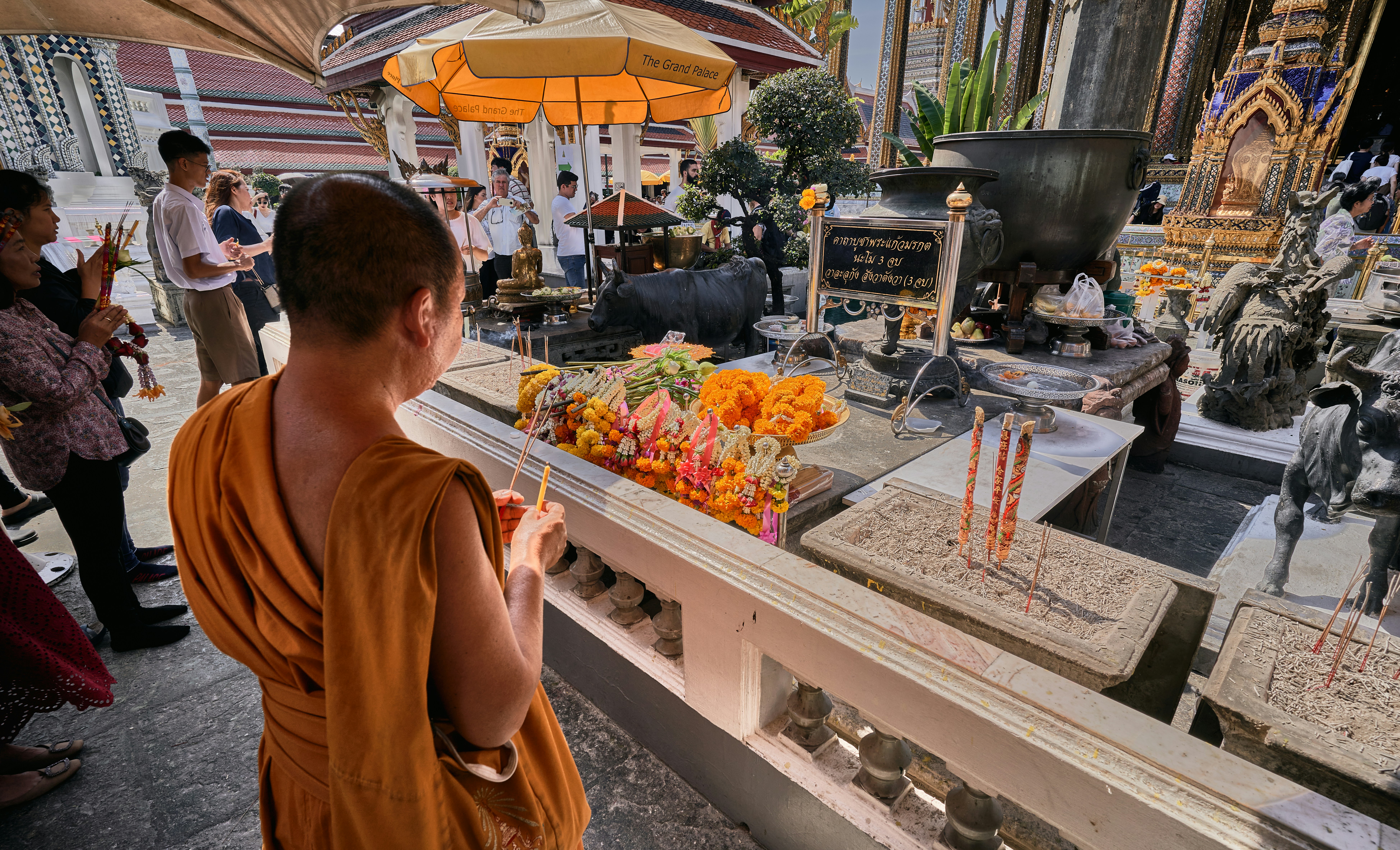 a person sitting at a table with food