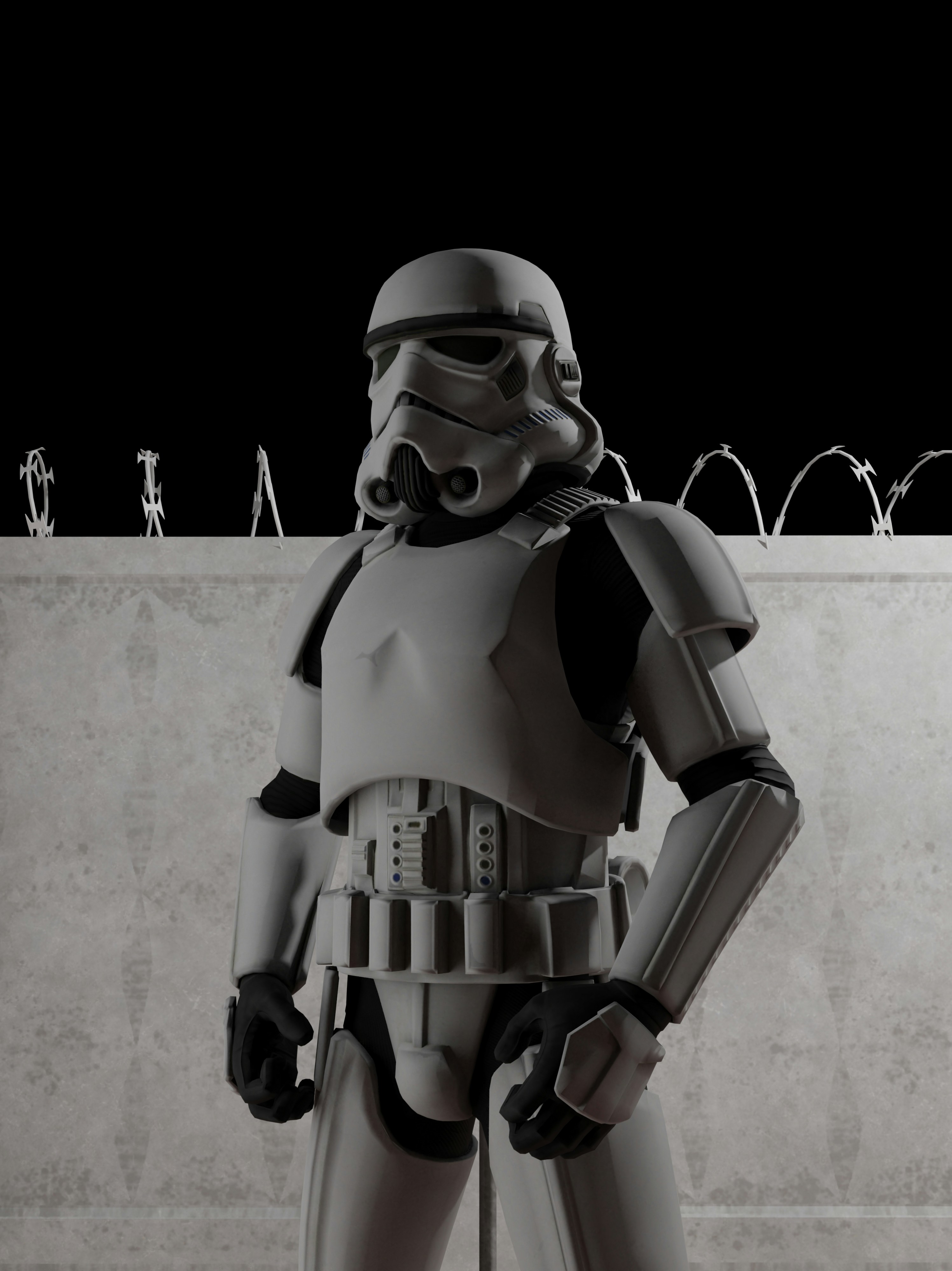 A storm trooper is standing in front of a wall photo – Free Digital ...