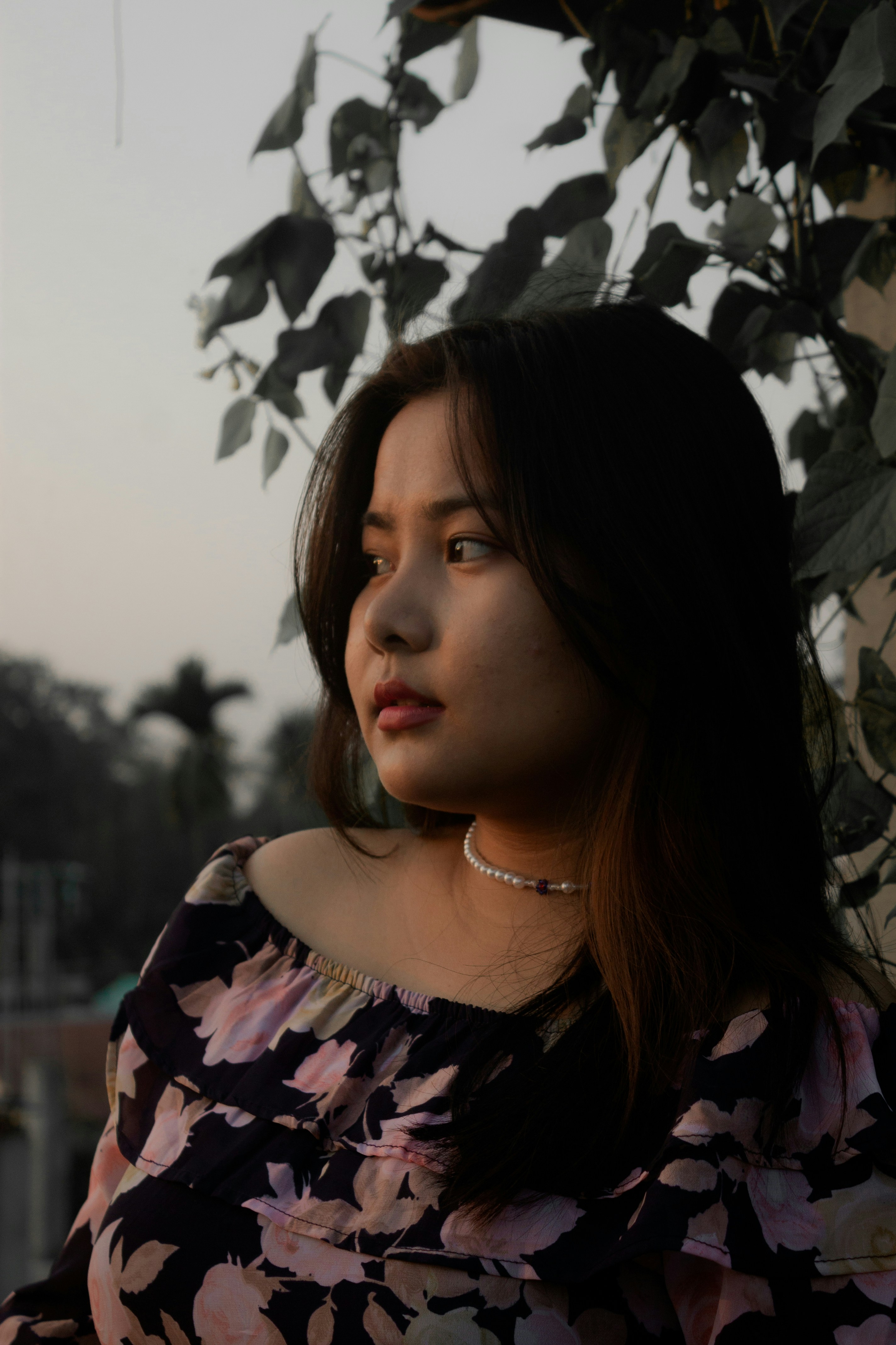 Una mujer de pie junto a un árbol con hojas foto – Imagen de Dharmanagar gratuita en Unsplash