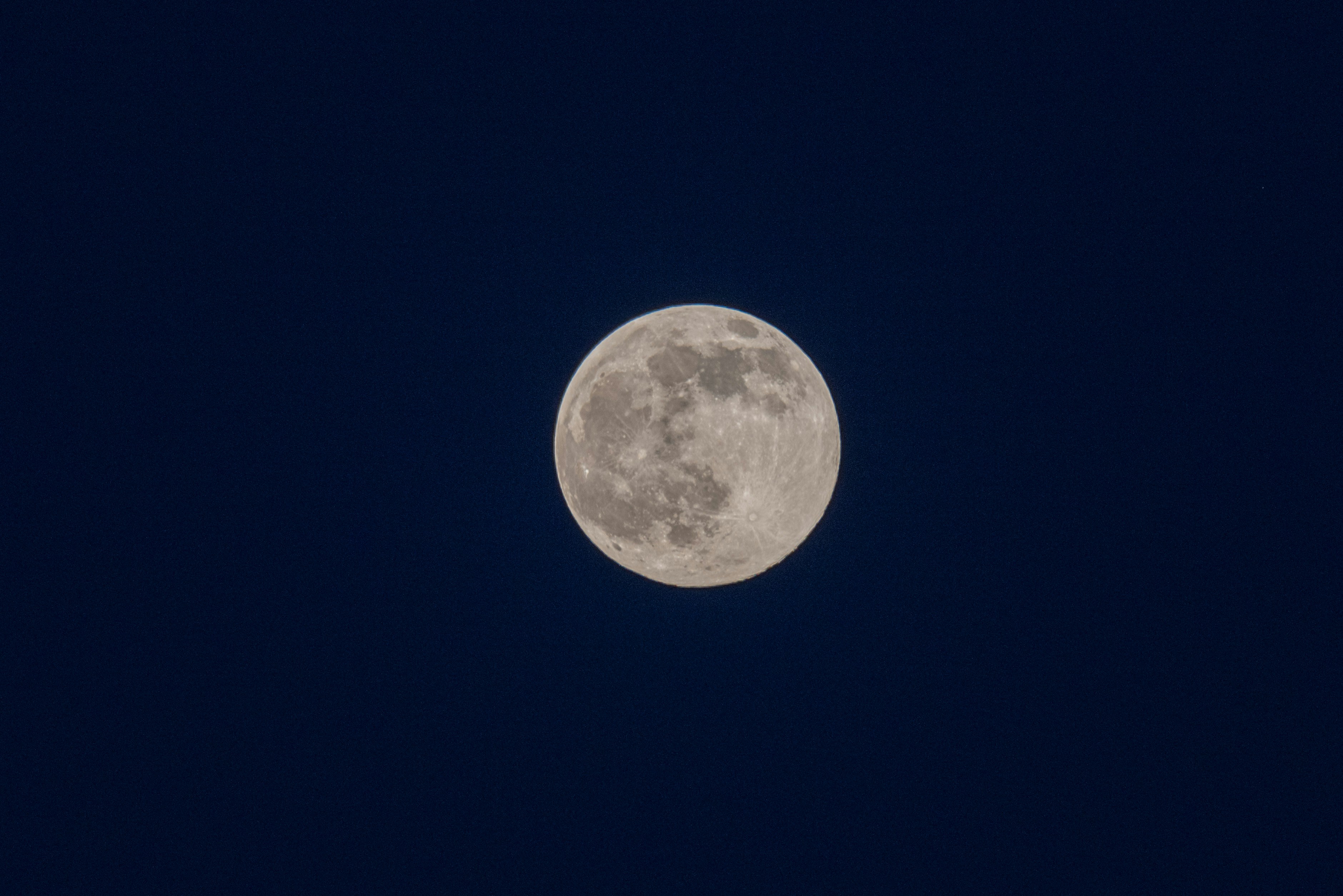 A full moon in a dark blue sky photo – Free Moon Image on Unsplash