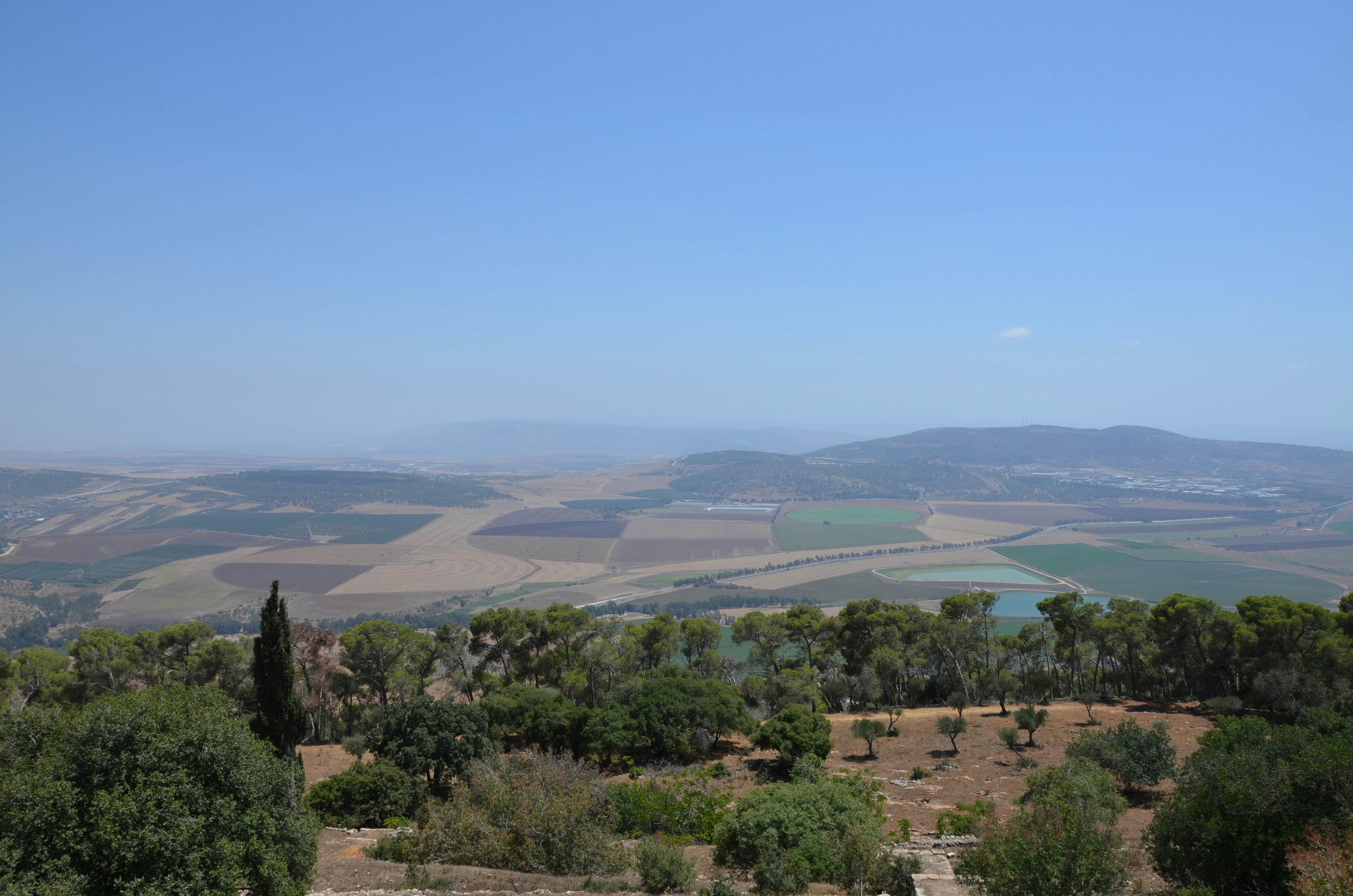 A view of the countryside from the top of a hill photo – Free Israel ...