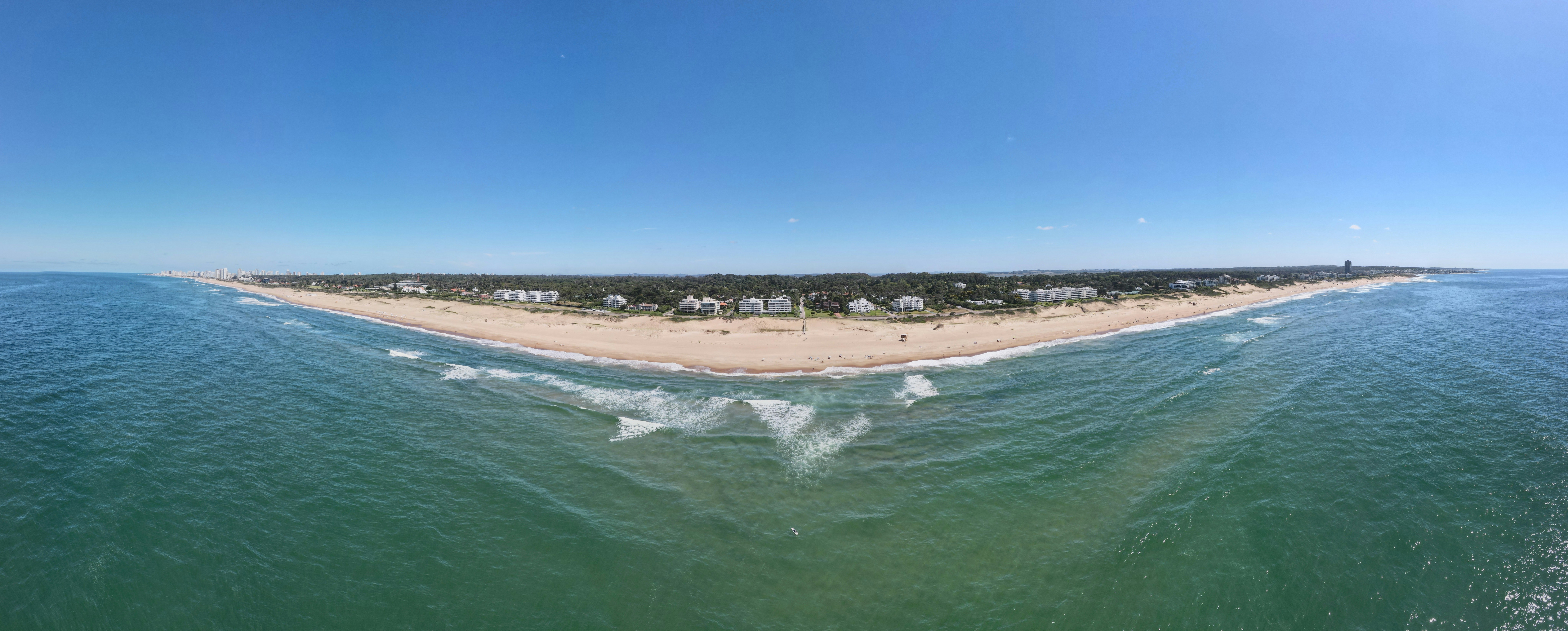 Panorama of the beach in Uruguay