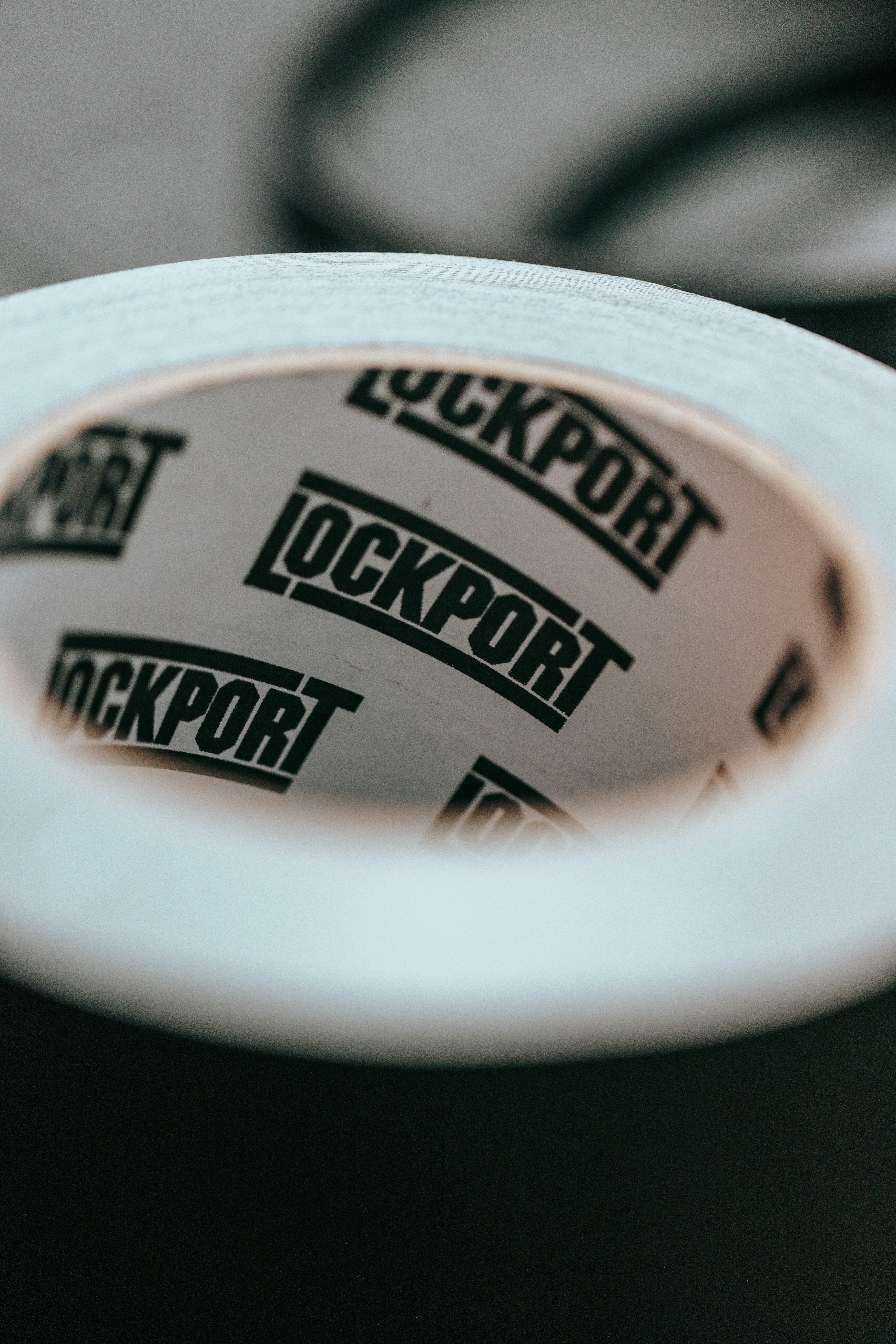 a close up of a roll of tape on a table