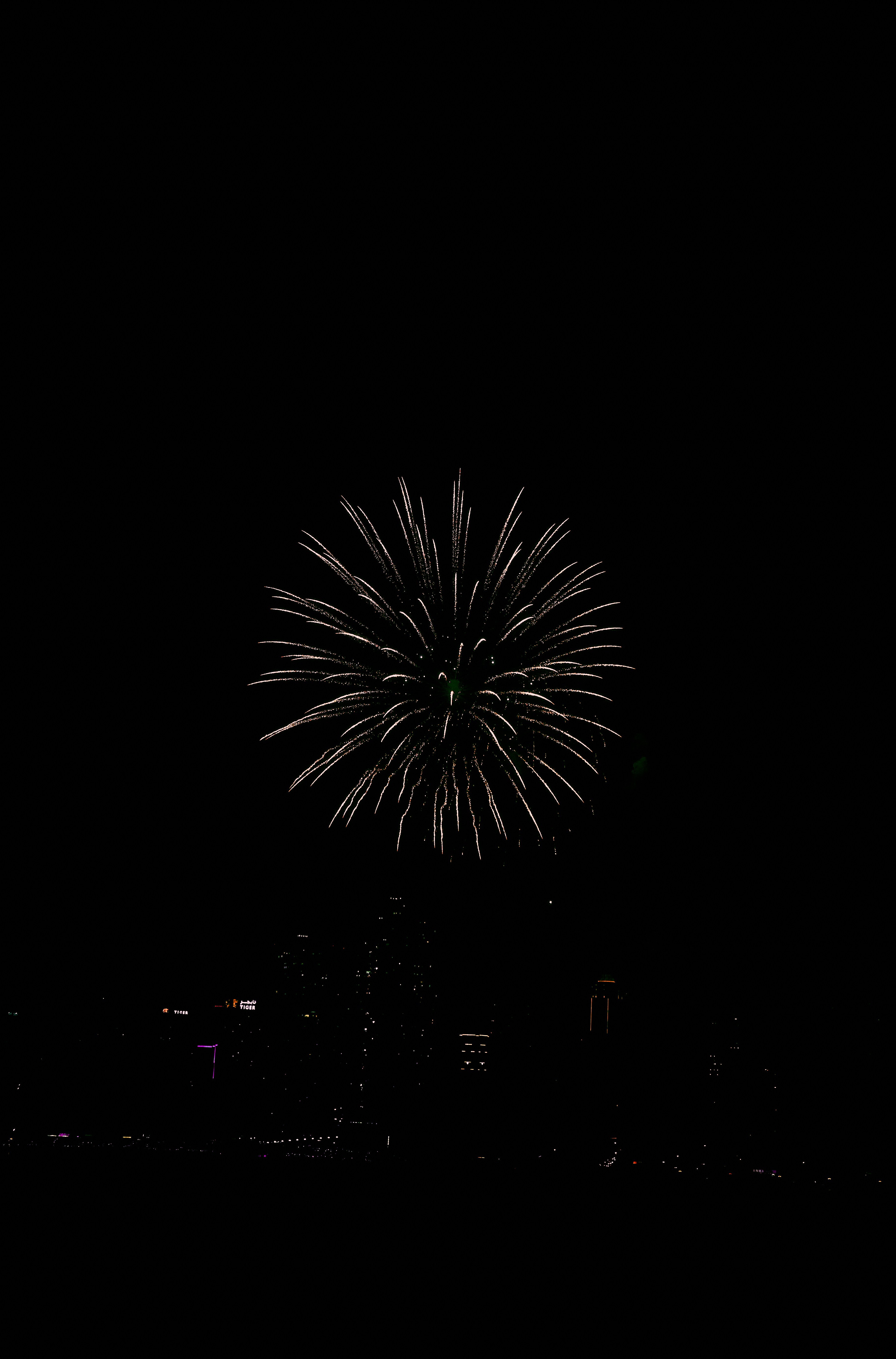 A large fireworks is lit up in the night sky photo – Free Nature Image ...
