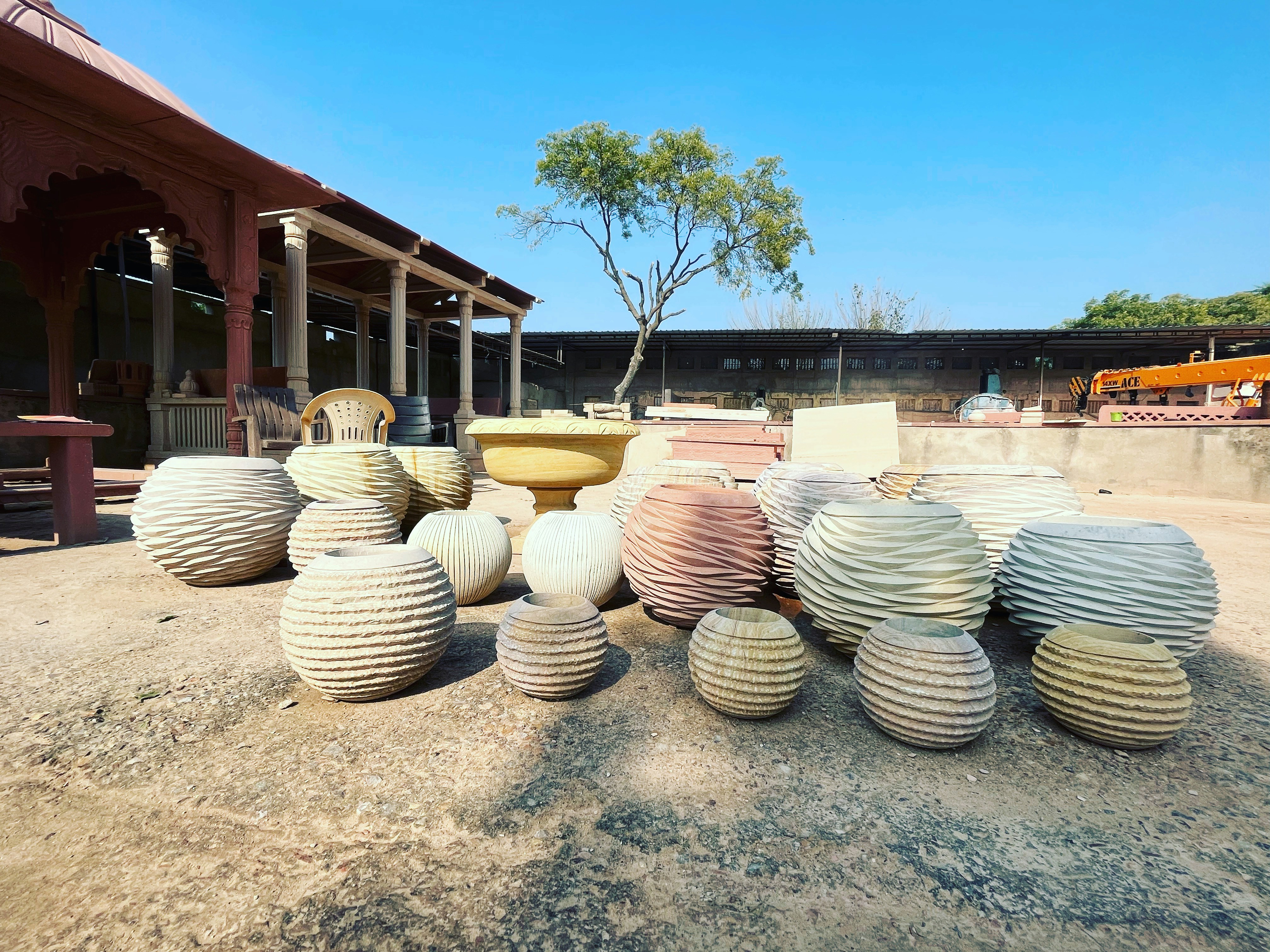 Harmony in Stone: A Courtyard Display