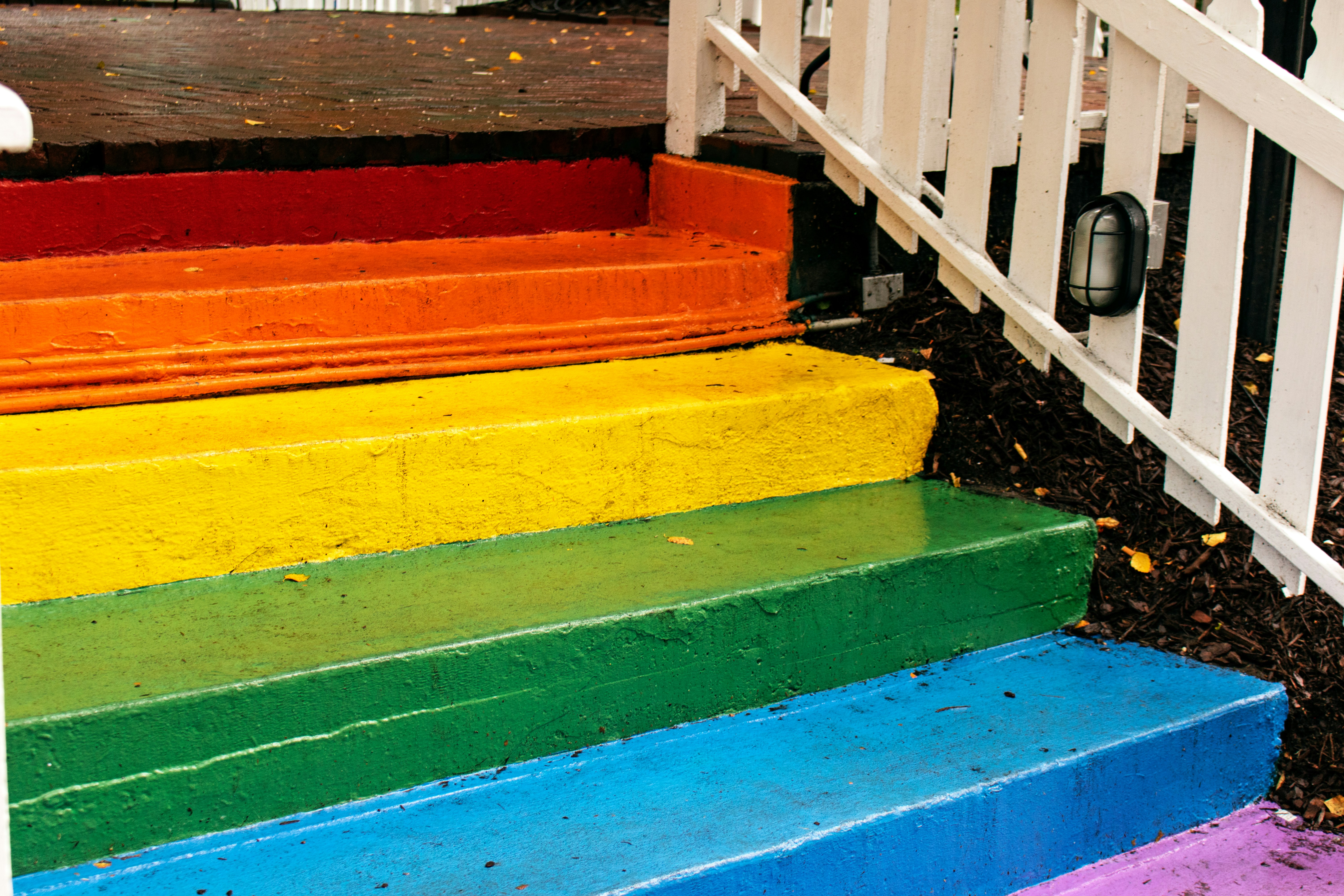 Rainbow Steps: A Bold Stairway Through Colorful Tone