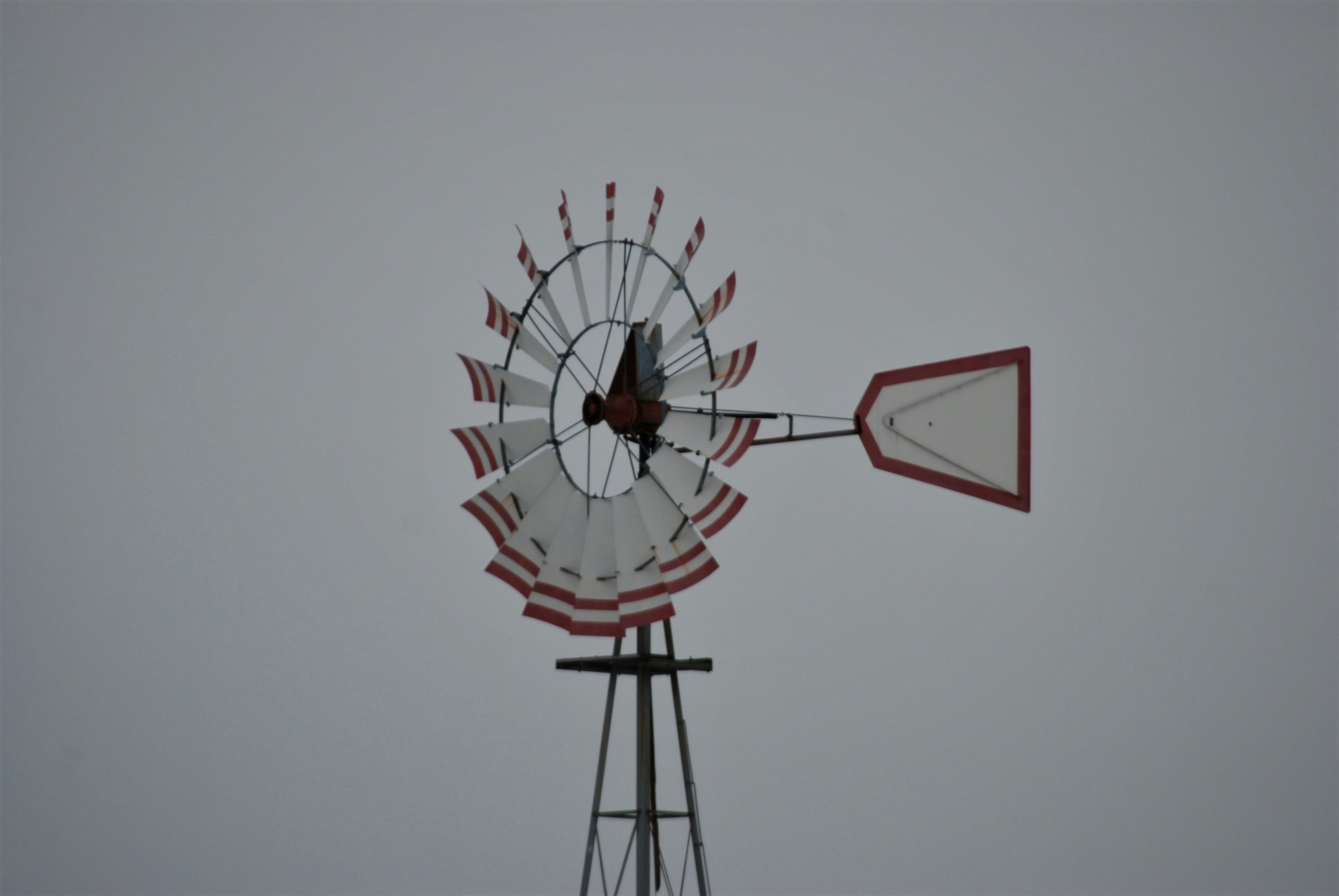 Clockwork Rotor: A Windmill's Circular Core in a Quiet Sky