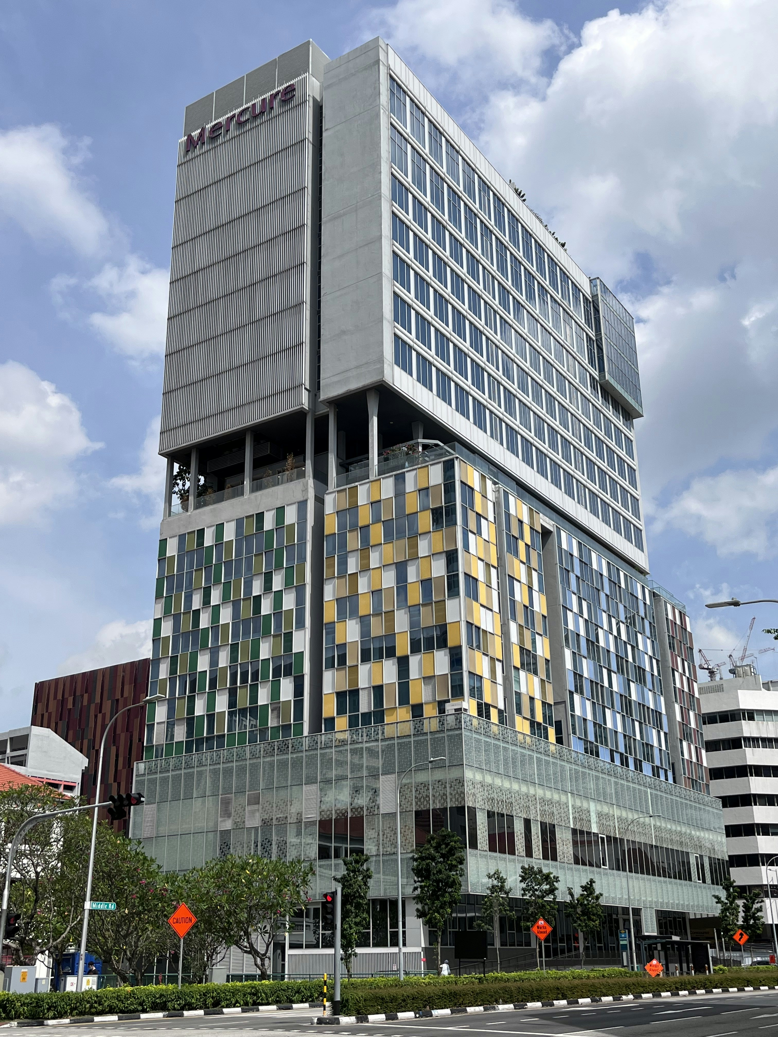 Mercure Tower: A Color-Block Skyline Rises Above the Street