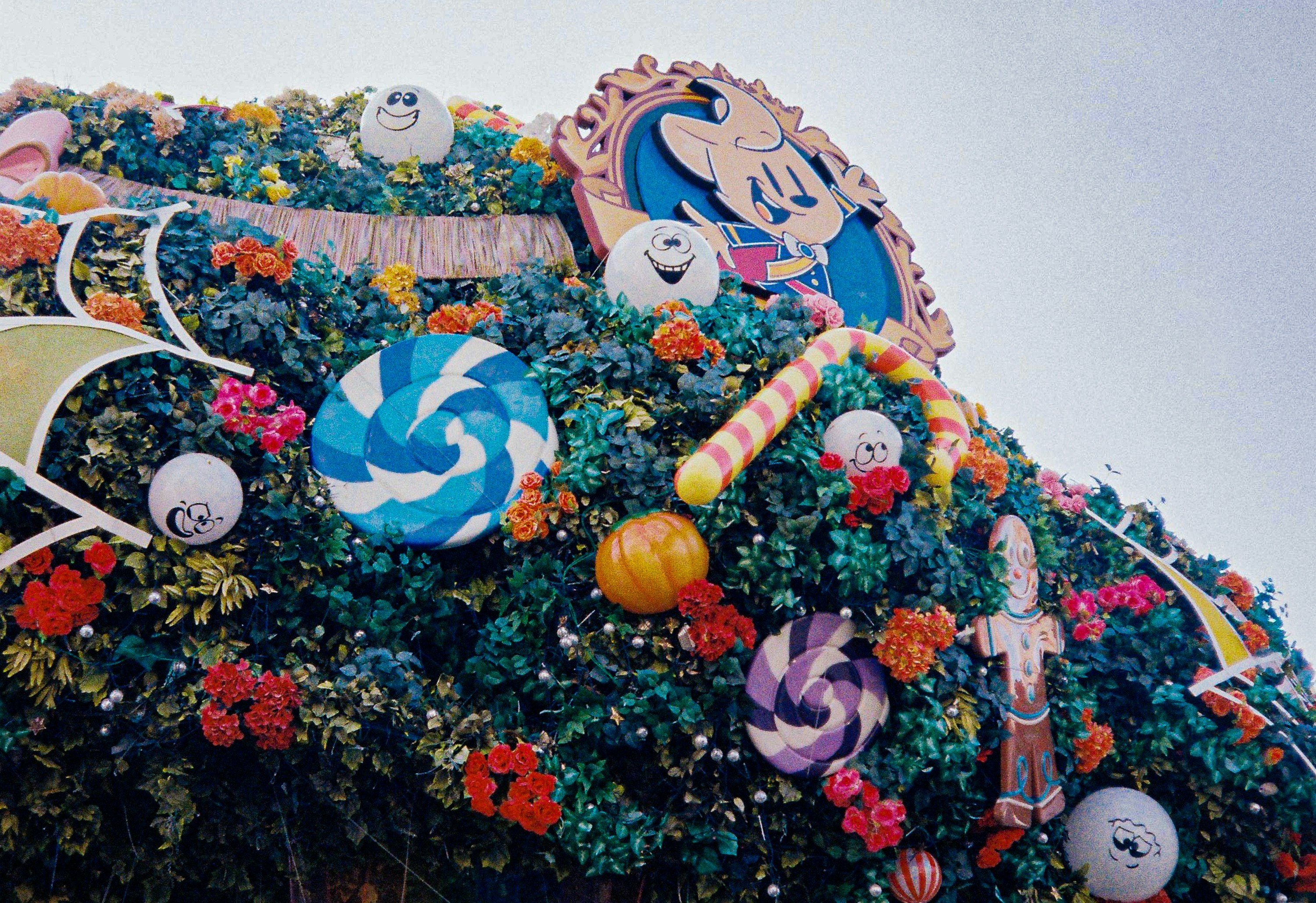 Candy Swirl Crown on a Flowered Parade Float