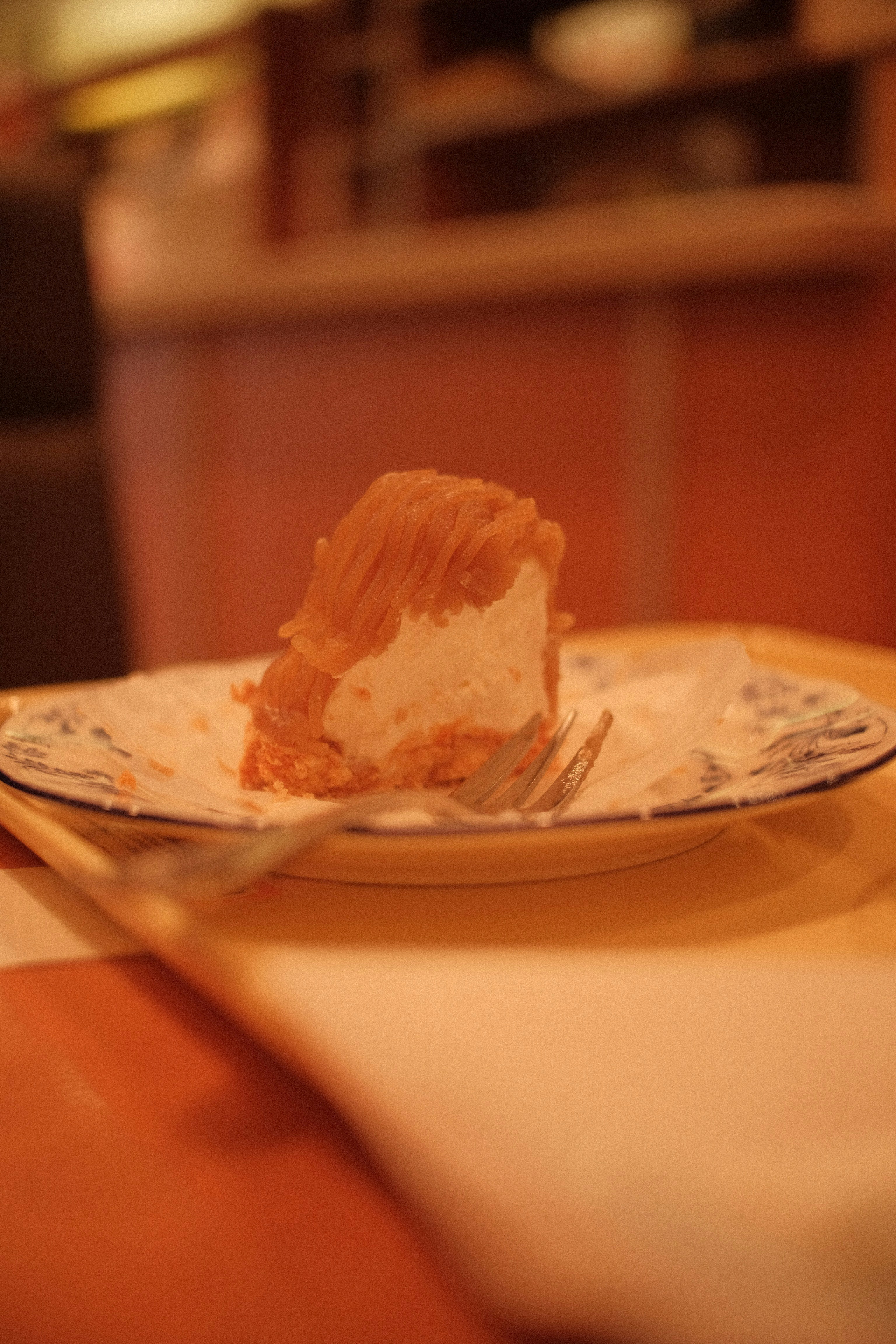 a piece of cake on a plate on a table