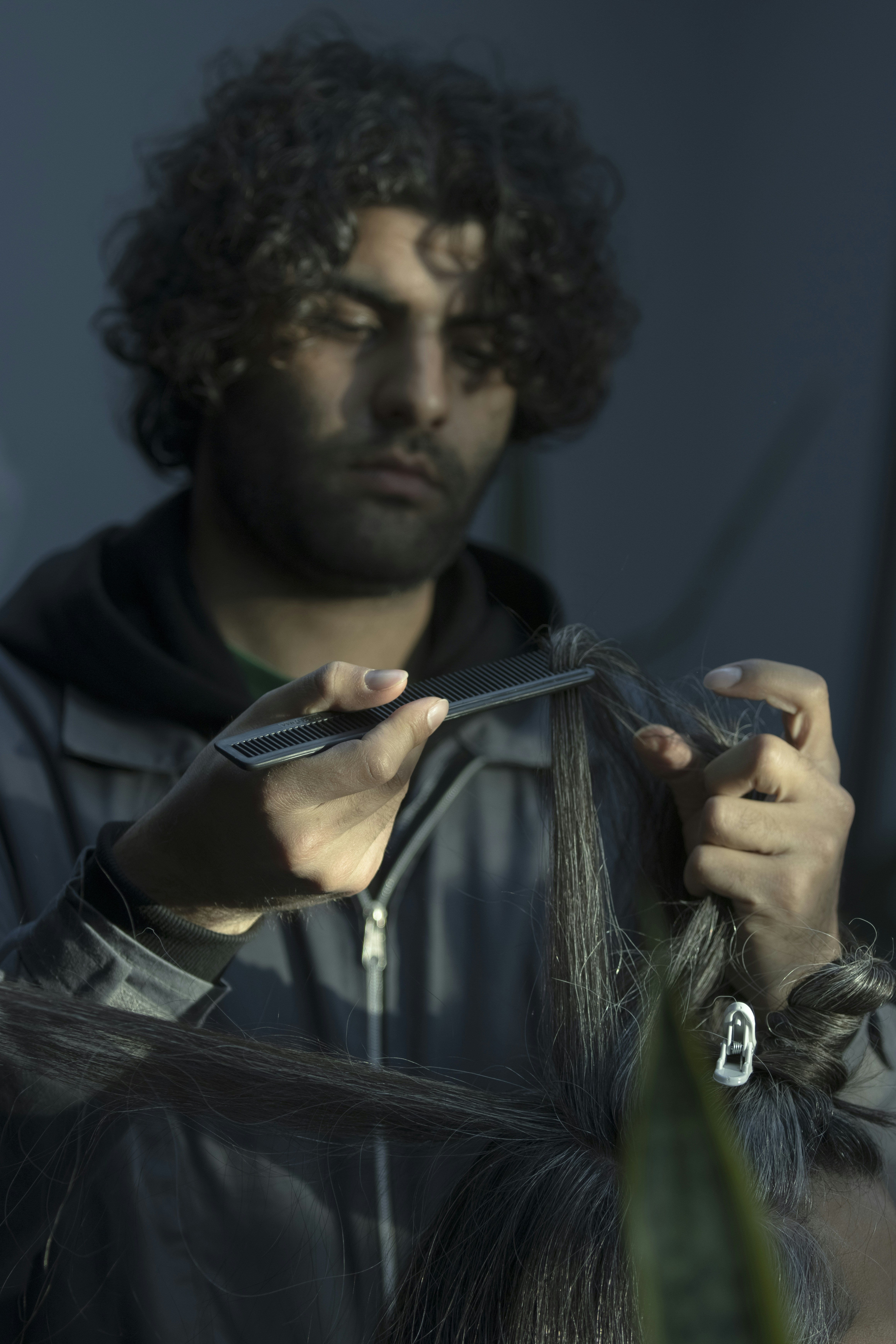 Focused Hands: The Haircut Studio in Soft Shadow