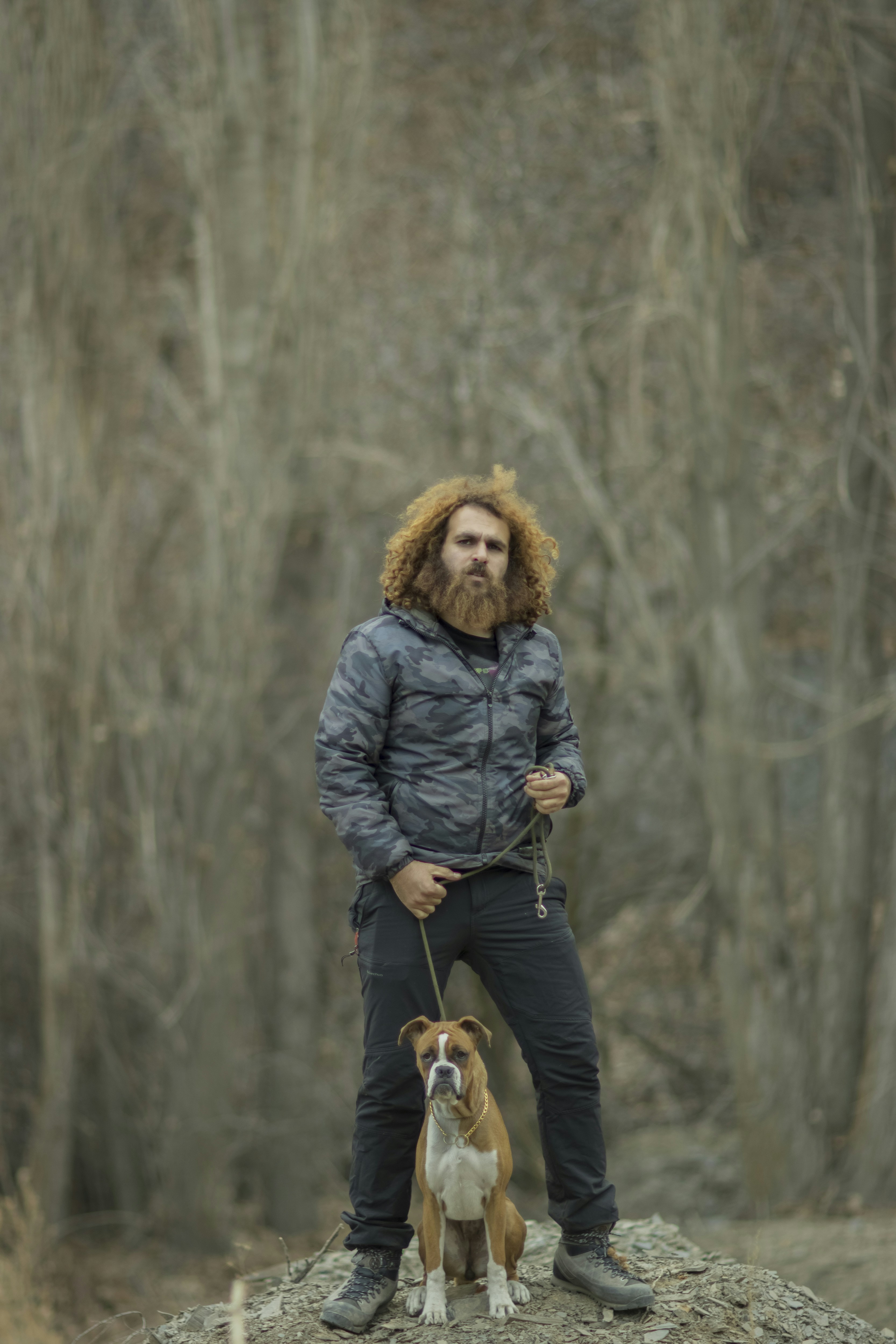 A man with a beard standing next to a dog photo – Free Mashhad Image on ...
