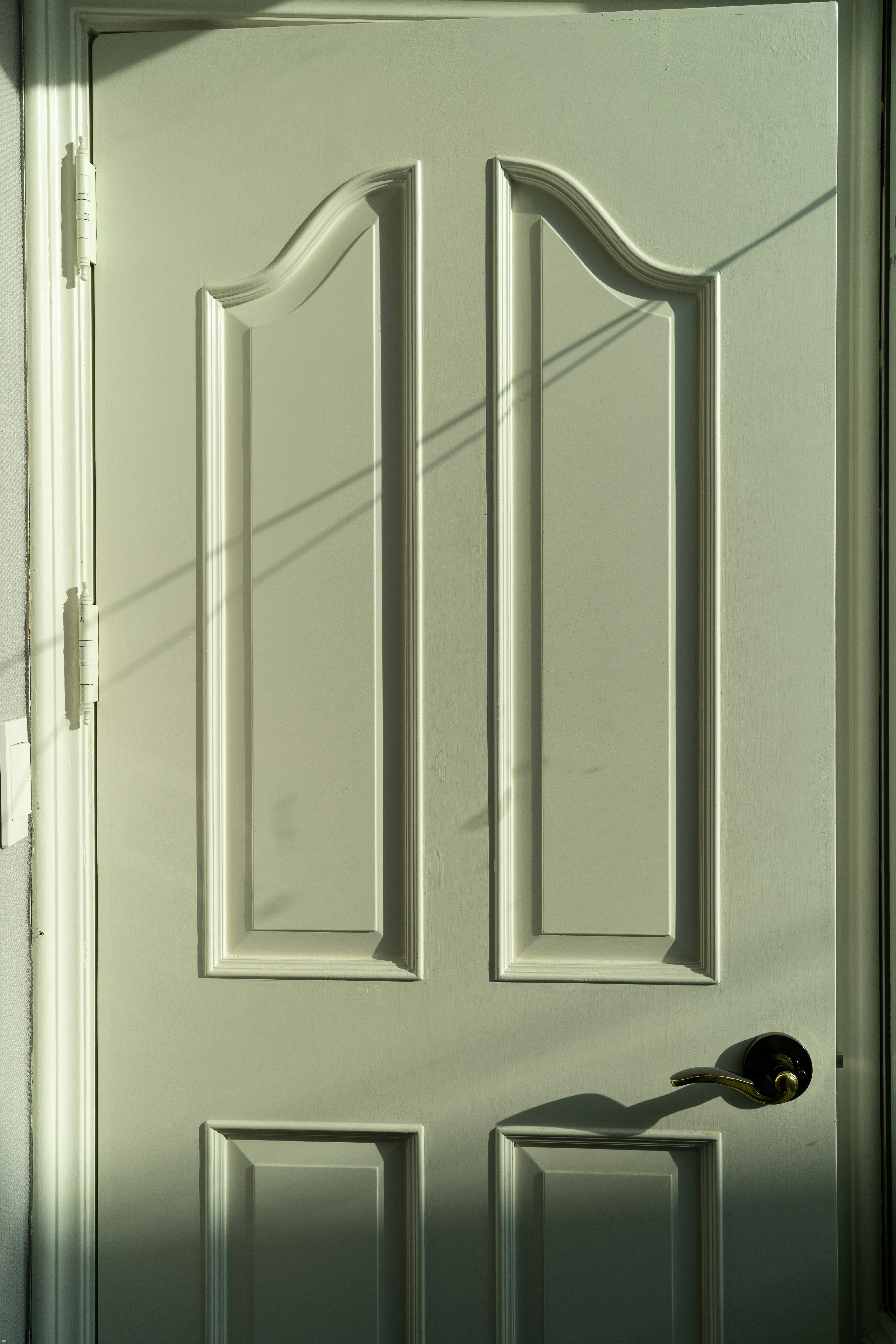 white door with daylight