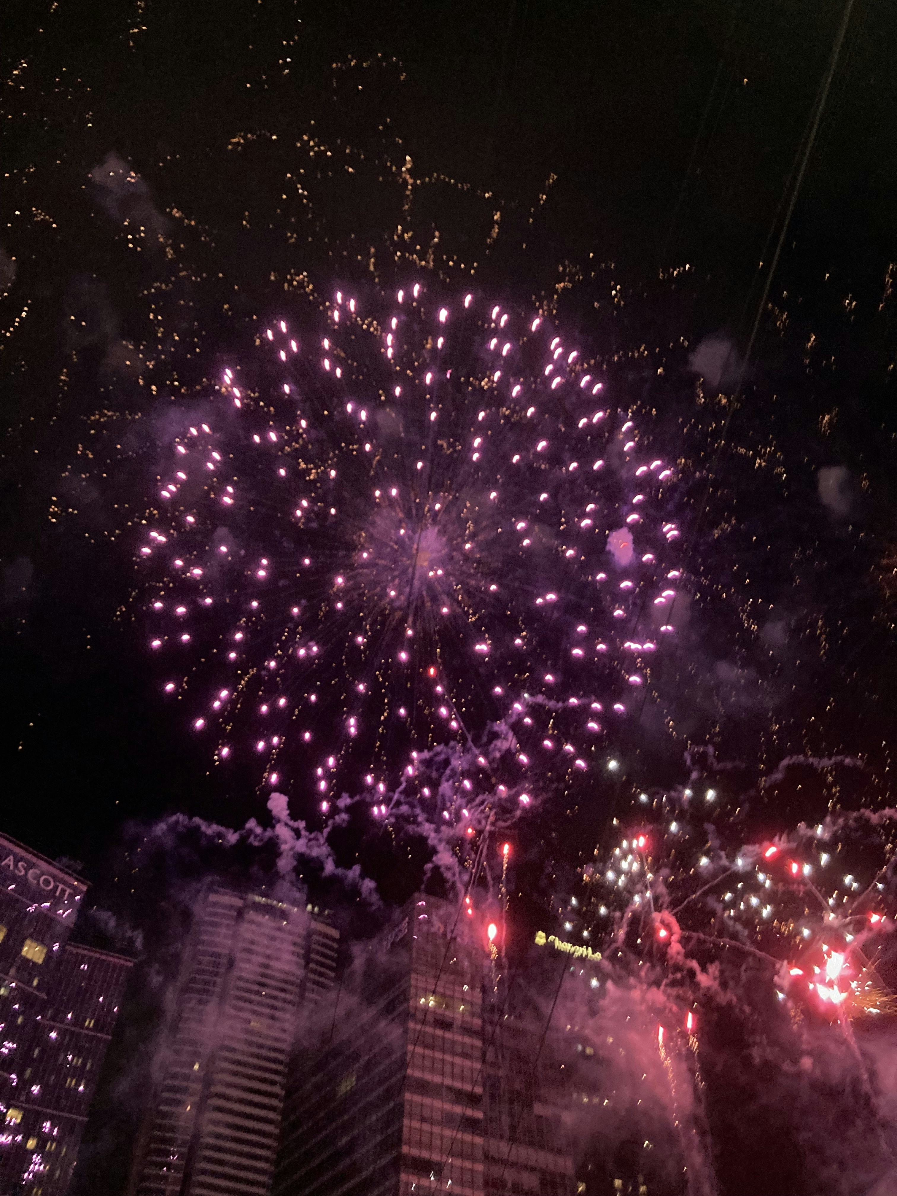 A large fireworks is lit up the night sky photo – Free Nature Image on ...