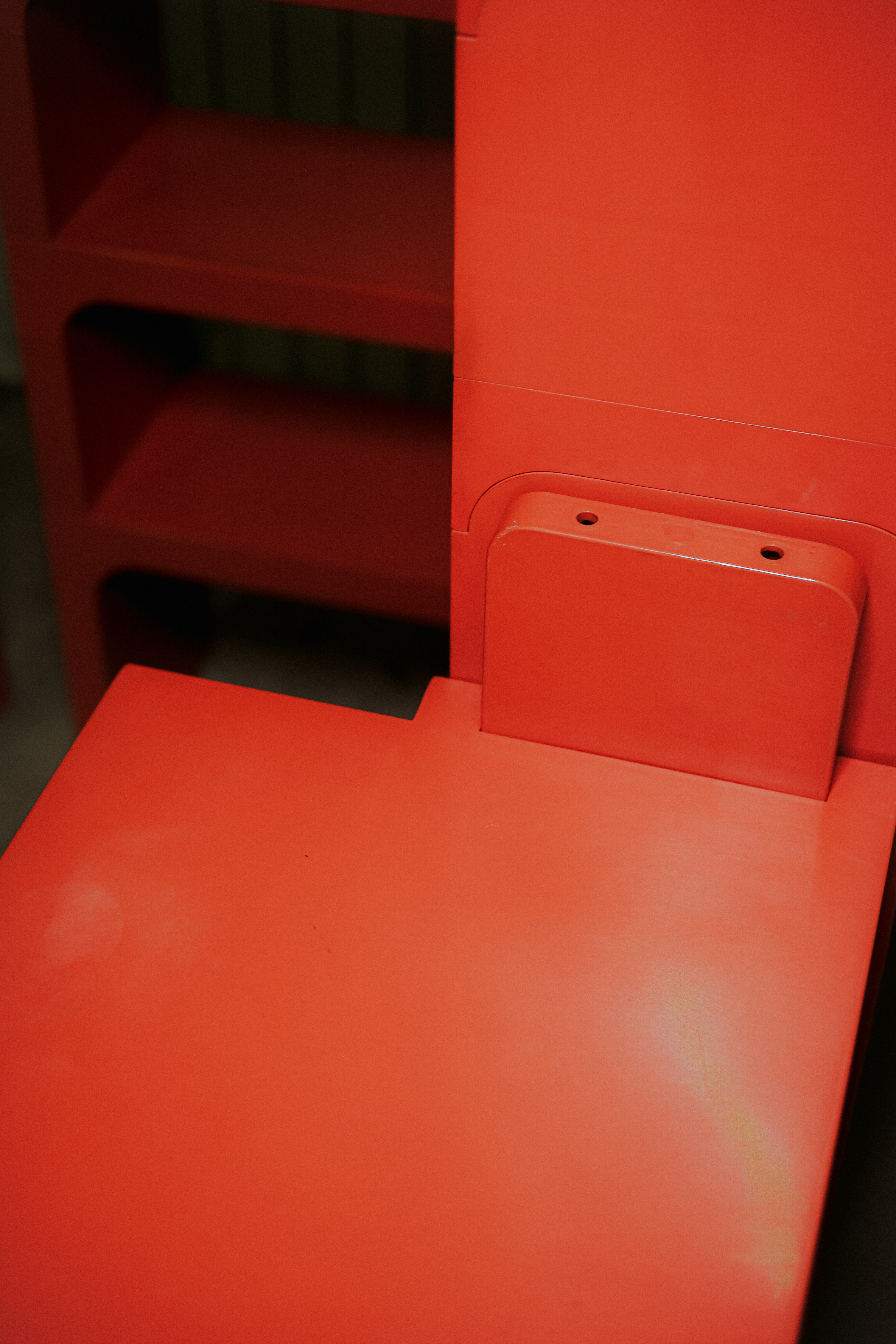 Crimson Geometry: A Quiet Study in Red Modular Furniture