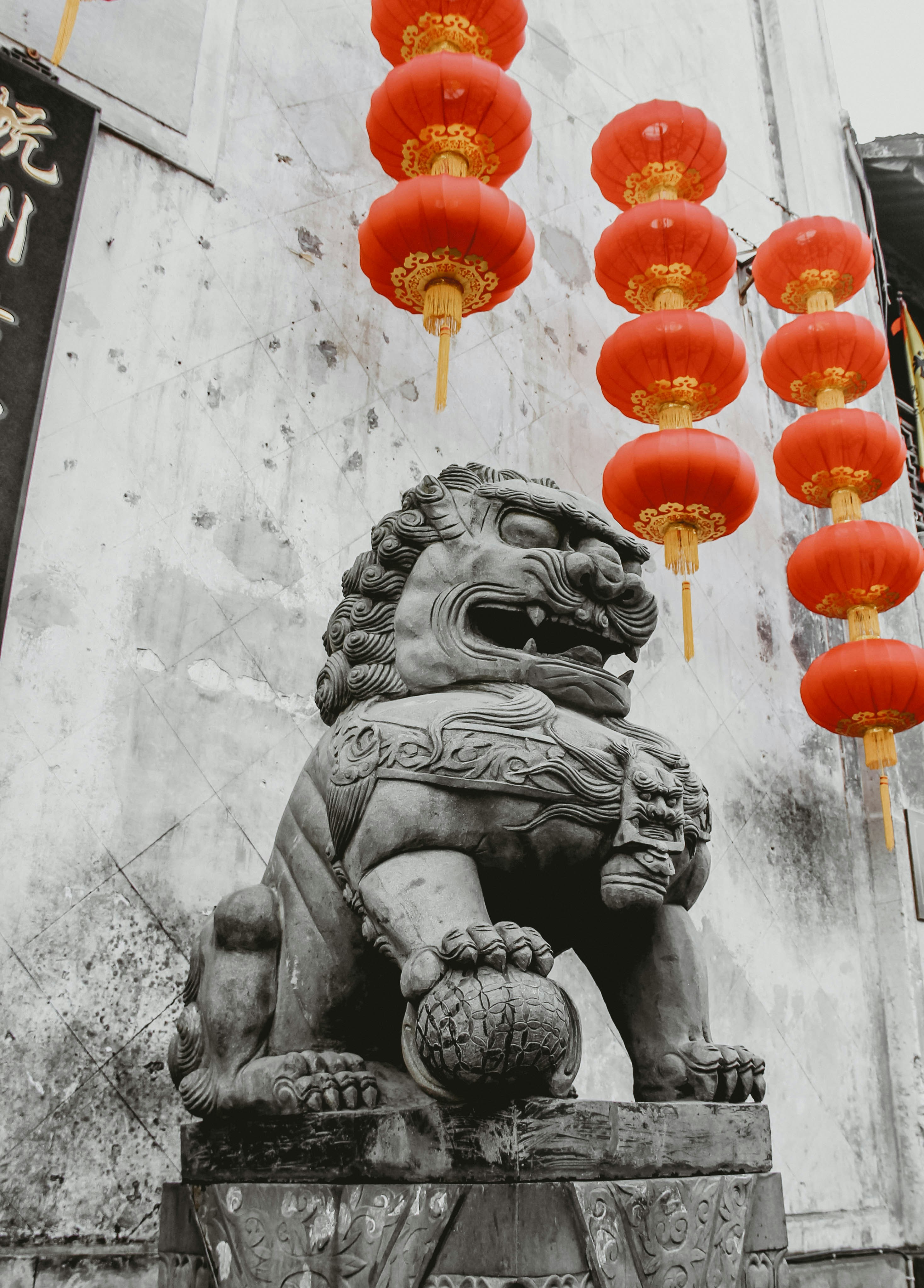 Lion Statue in Hangzhou city