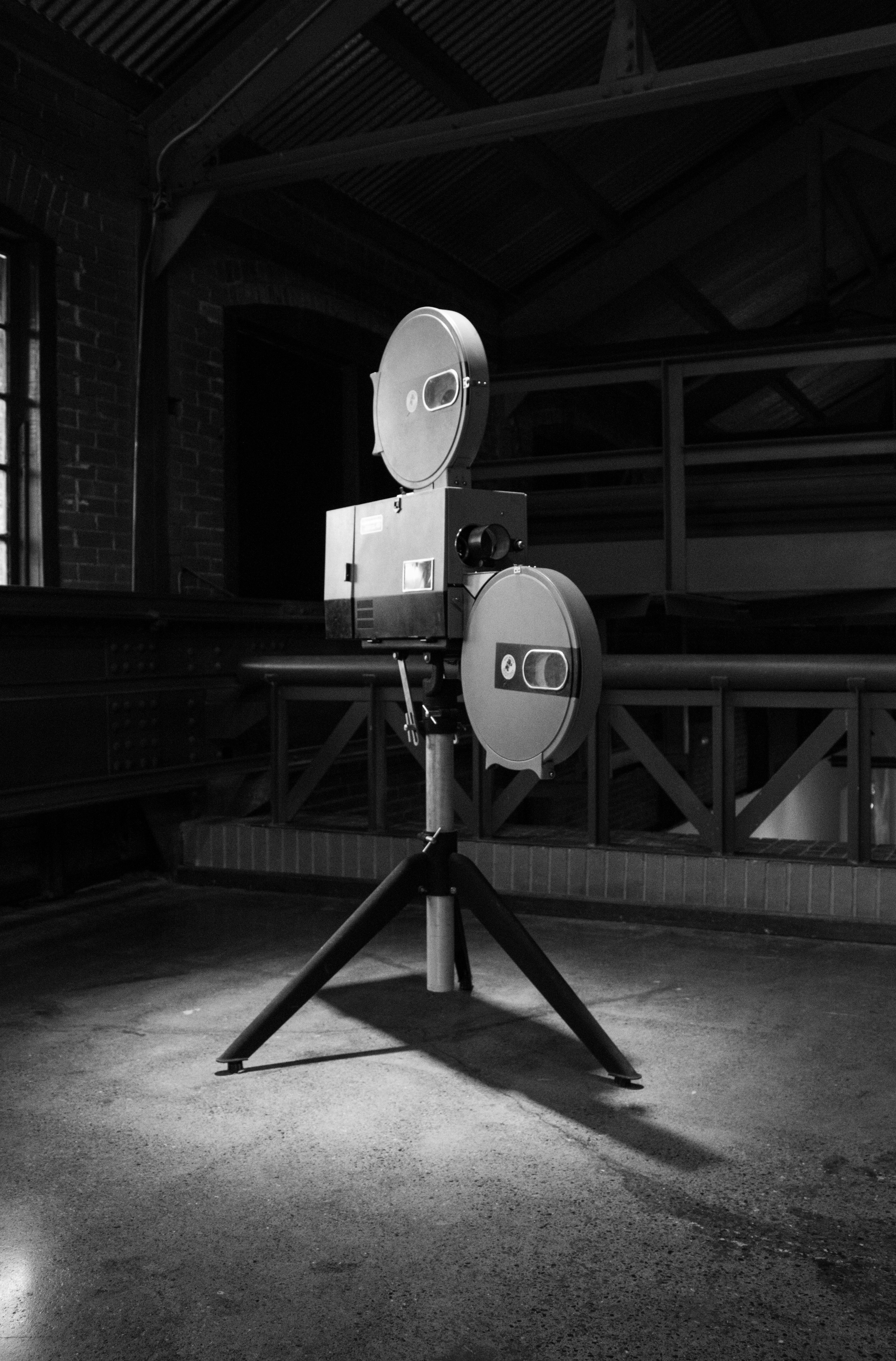 Silent Precision: A Vintage Cine-Telerecorder in an Industrial Loft