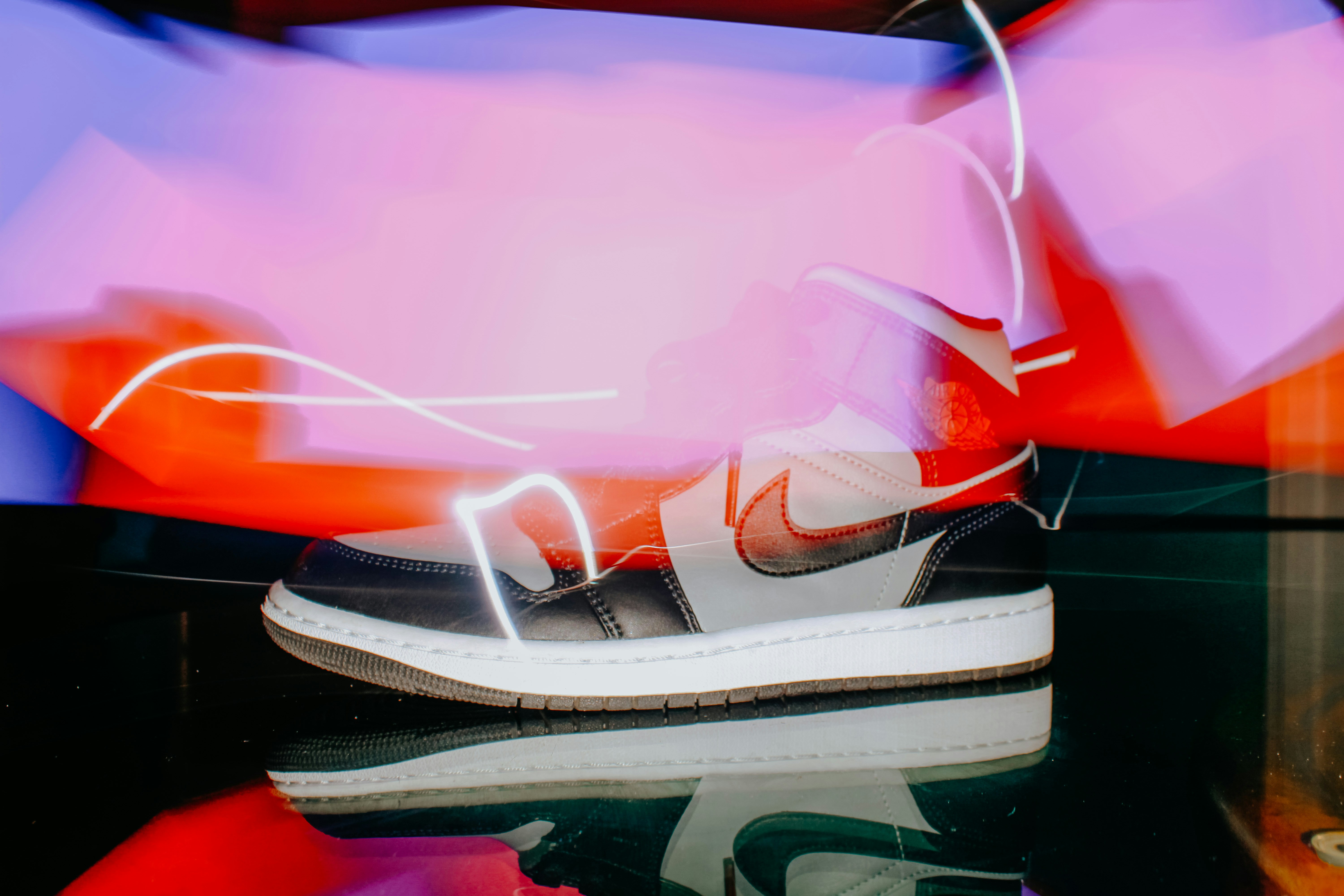 Dynamic Movement: A Sneaker's Journey Through Light