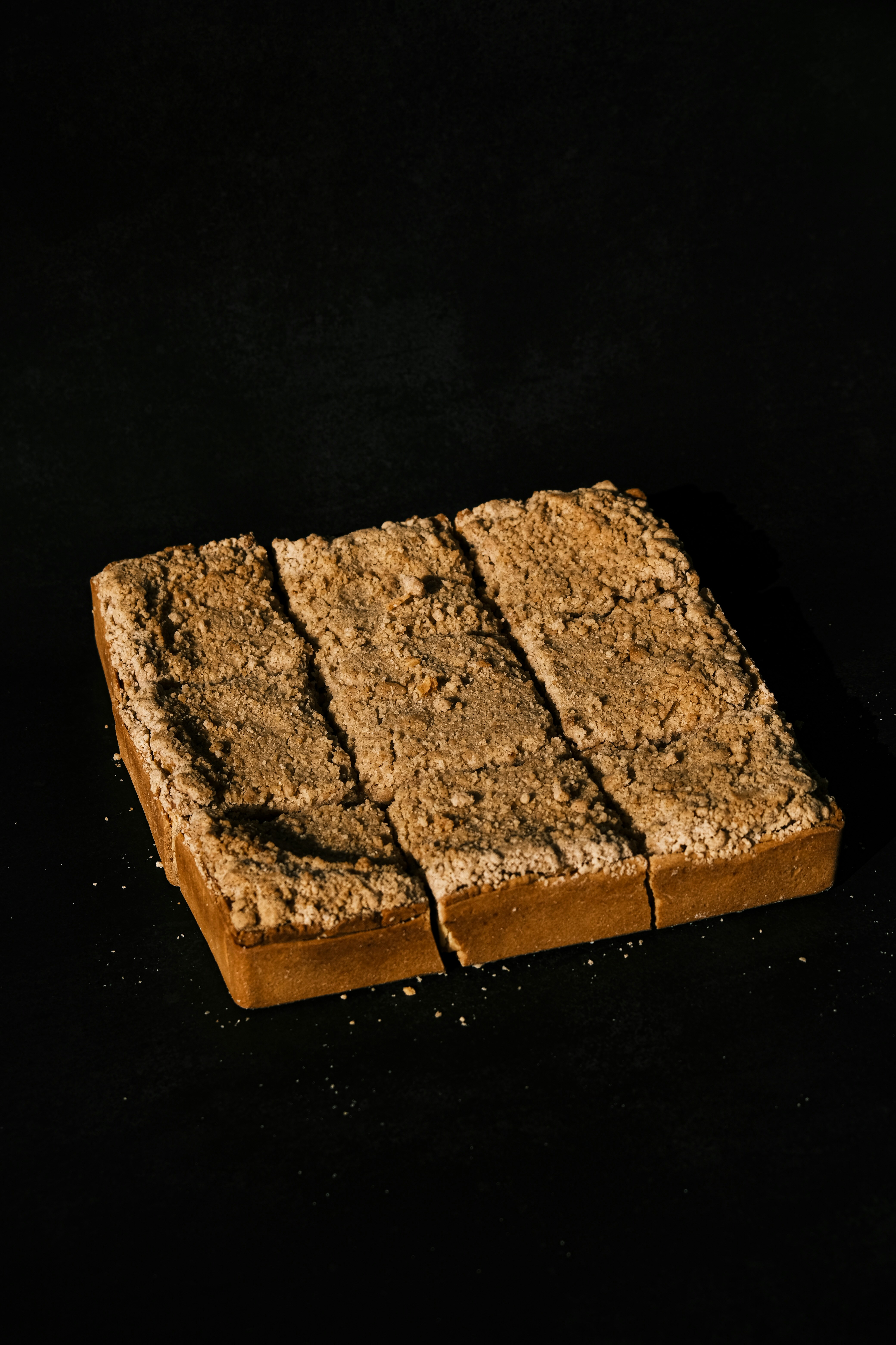 a piece of bread that is sitting on a table