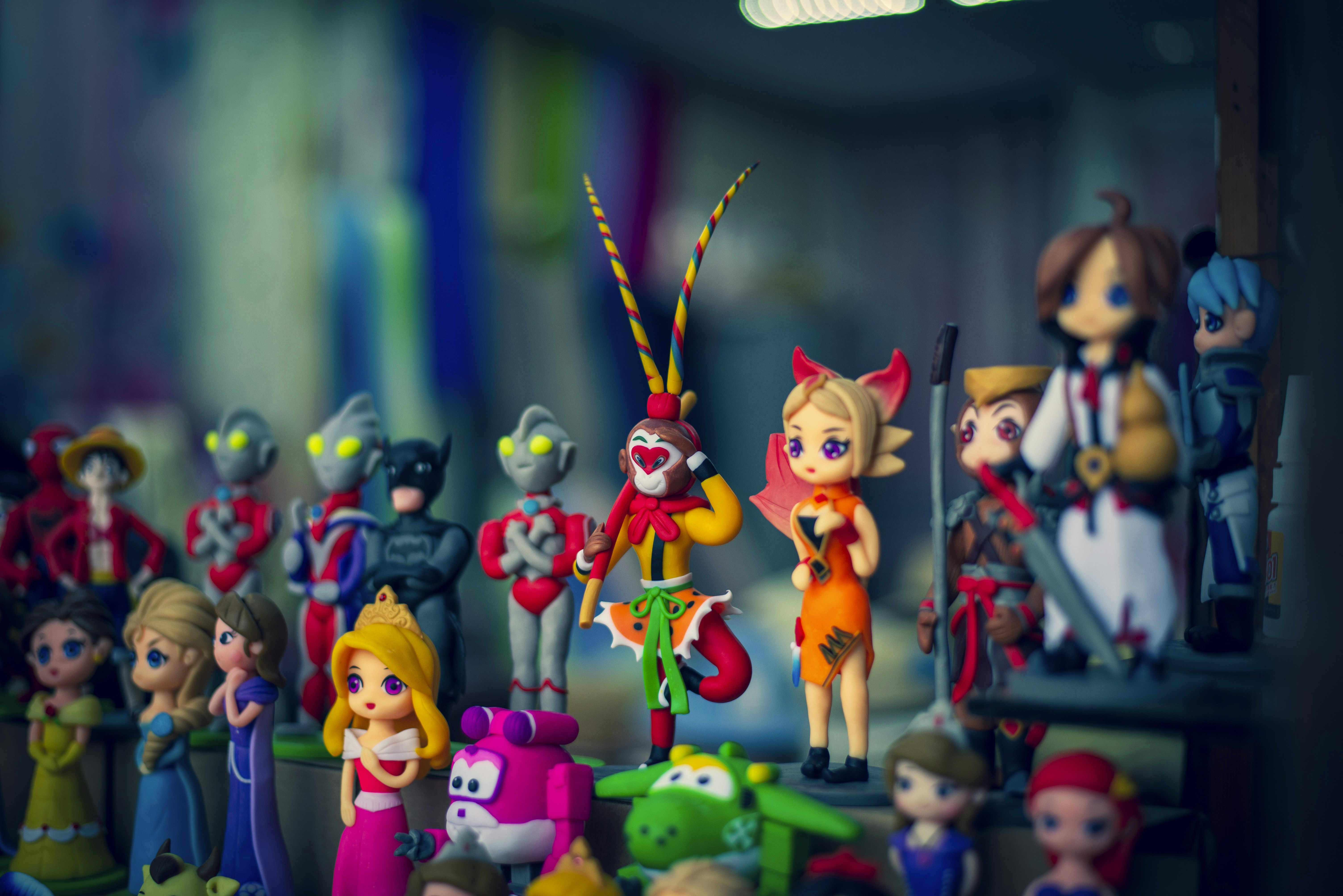 A group of toy figurines of cartoon characters photo – Free Shanghai ...