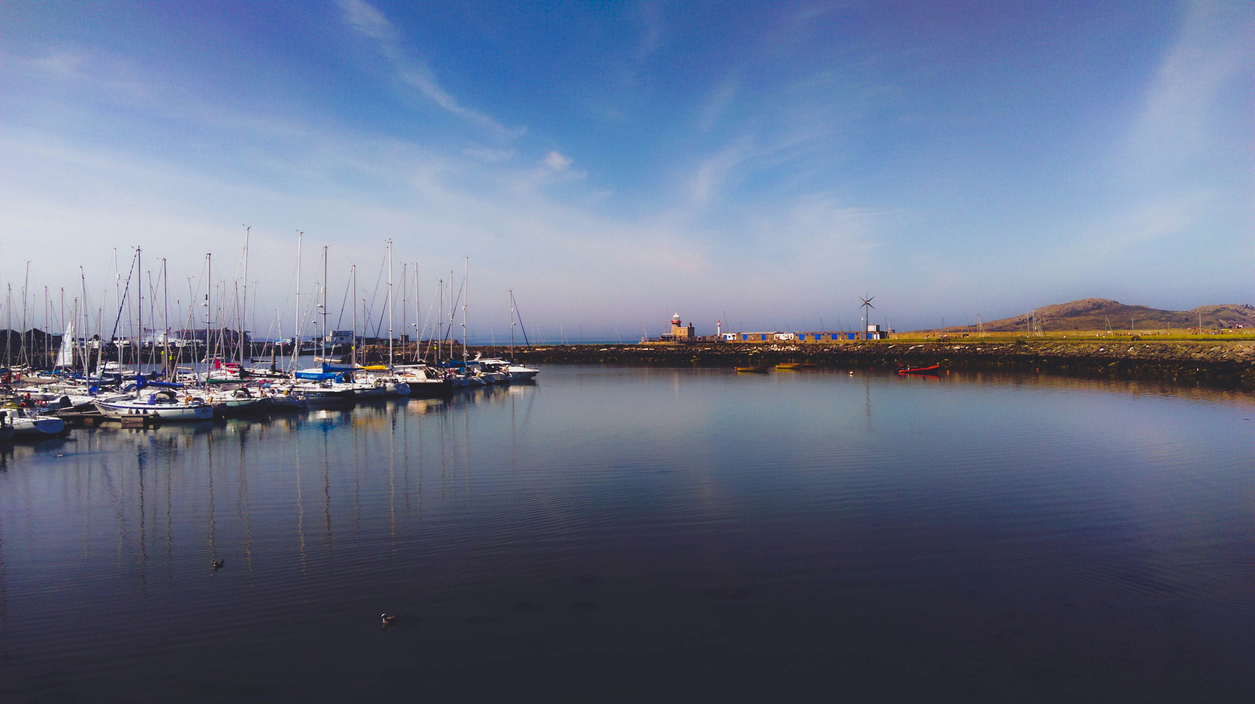 青空の下でたくさんの船でいっぱいの港の写真 – Unsplashの灰色の無料画像