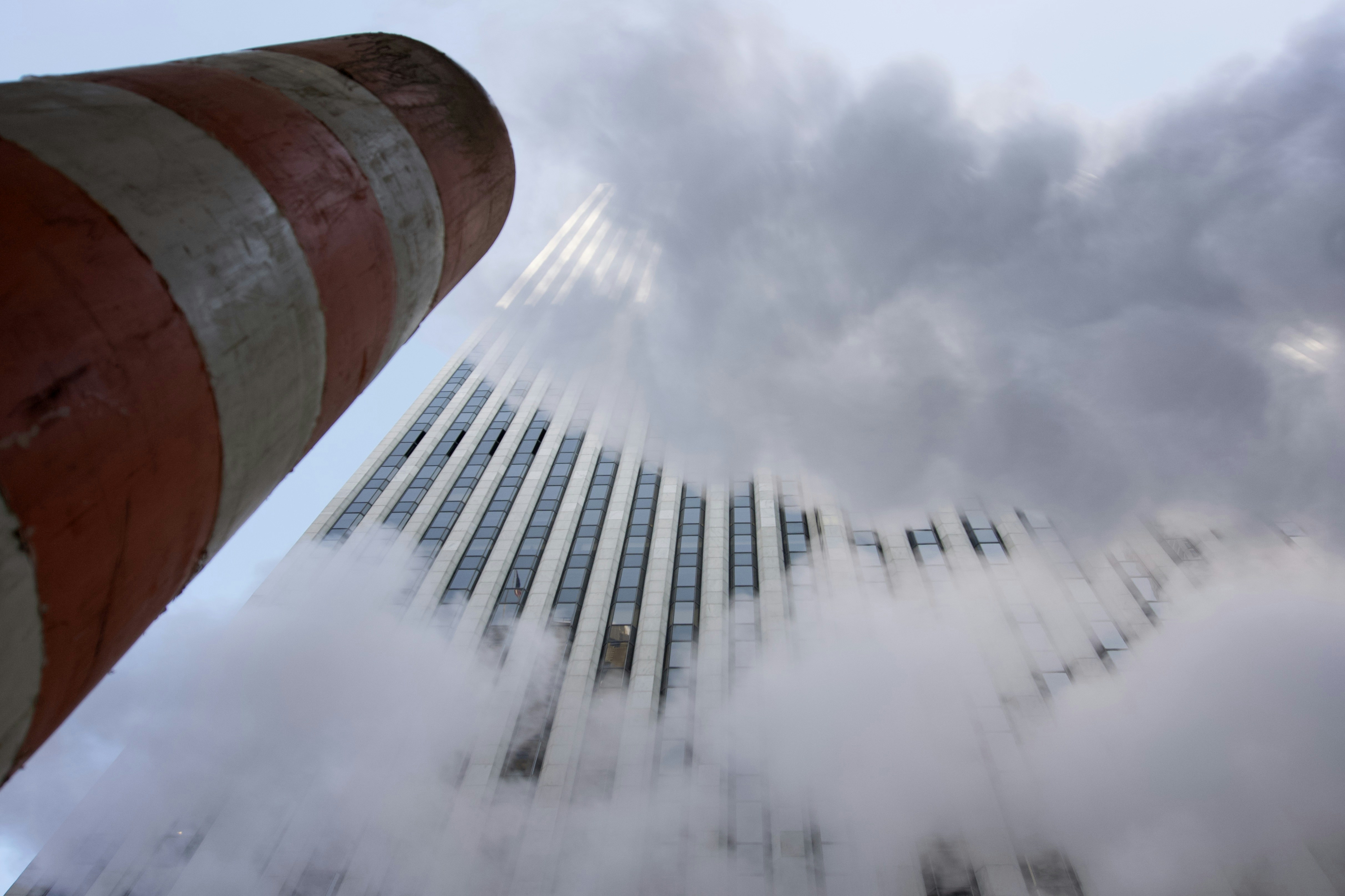 Cloudbound Glass Tower Piercing the Mist