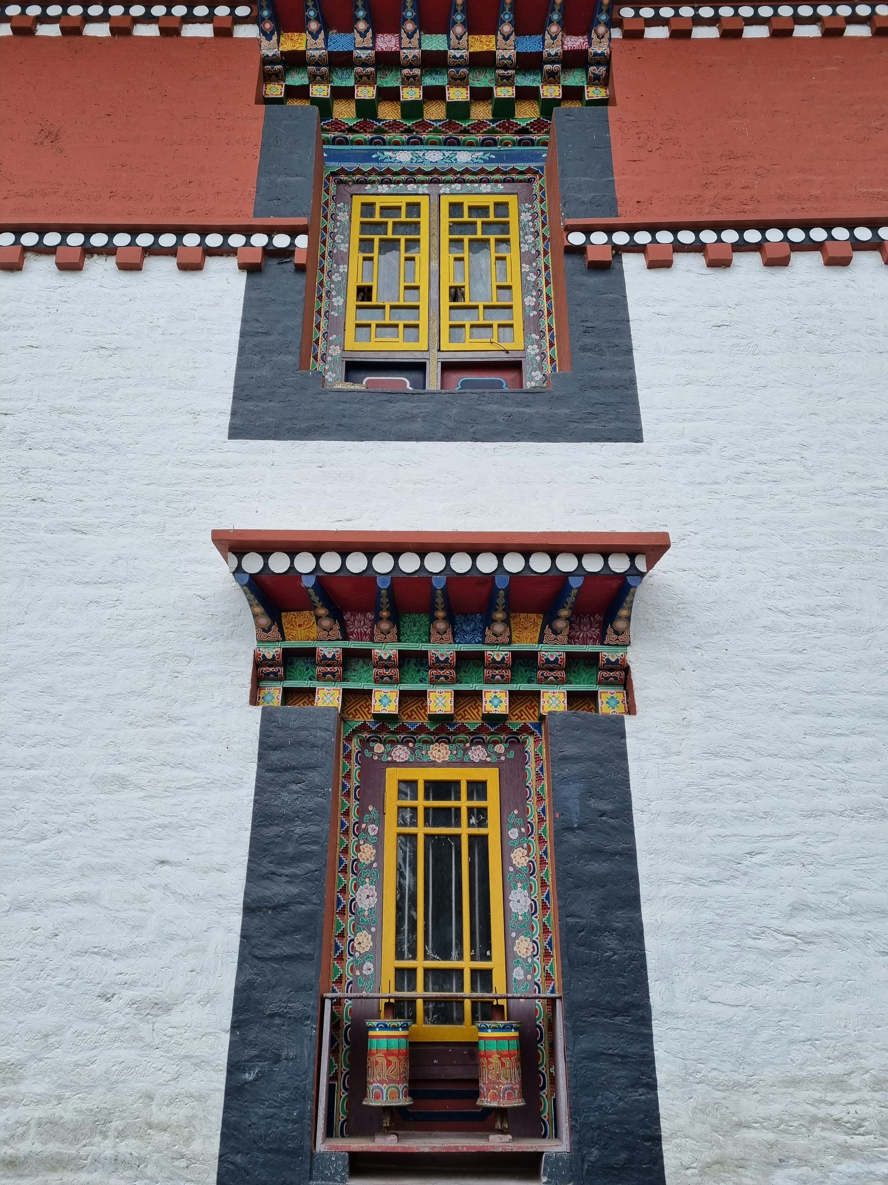 Symphony of Colors: A Traditional Tibetan Facade