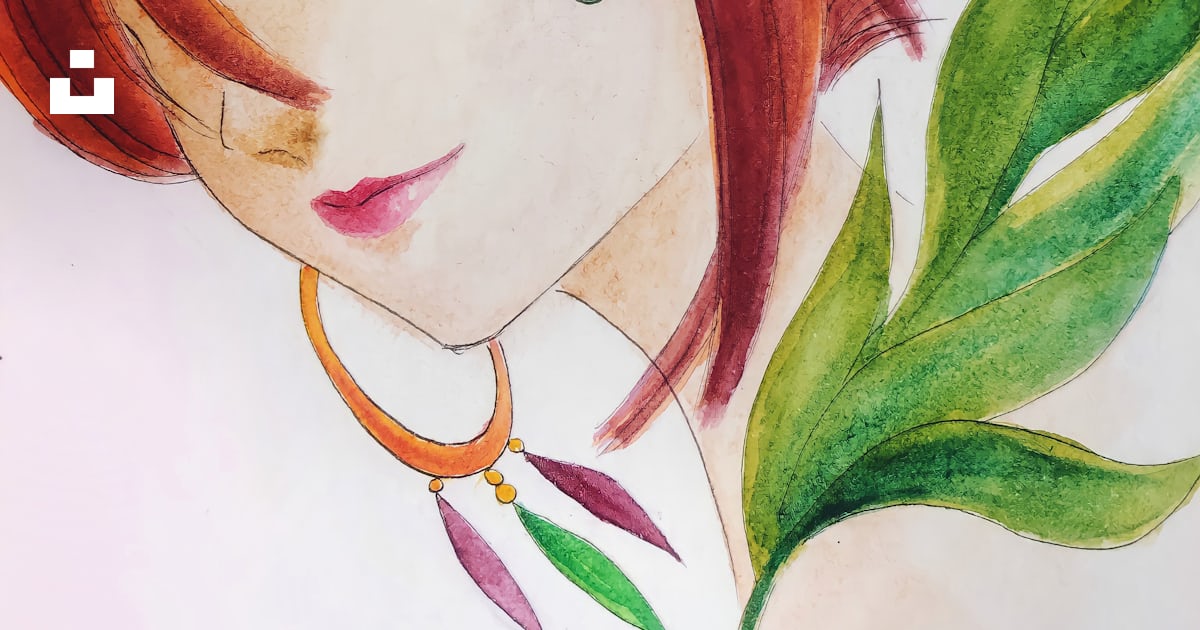 빨간 머리와 녹색 눈을 가진 여자의 그림 사진 Unsplash의 무료 그림 이미지