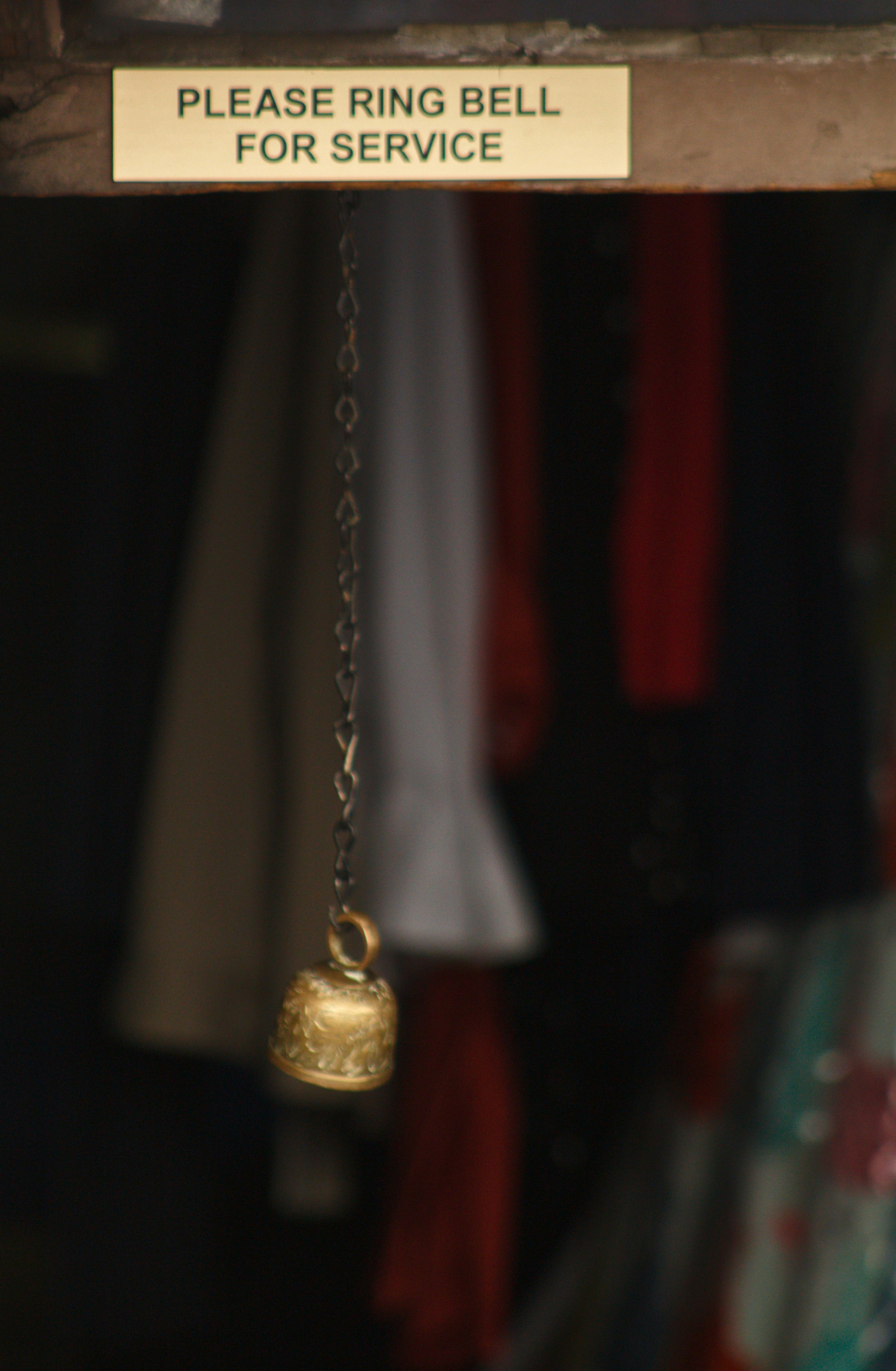 A sign that says please ring bell for service photo – Free Grey Image ...