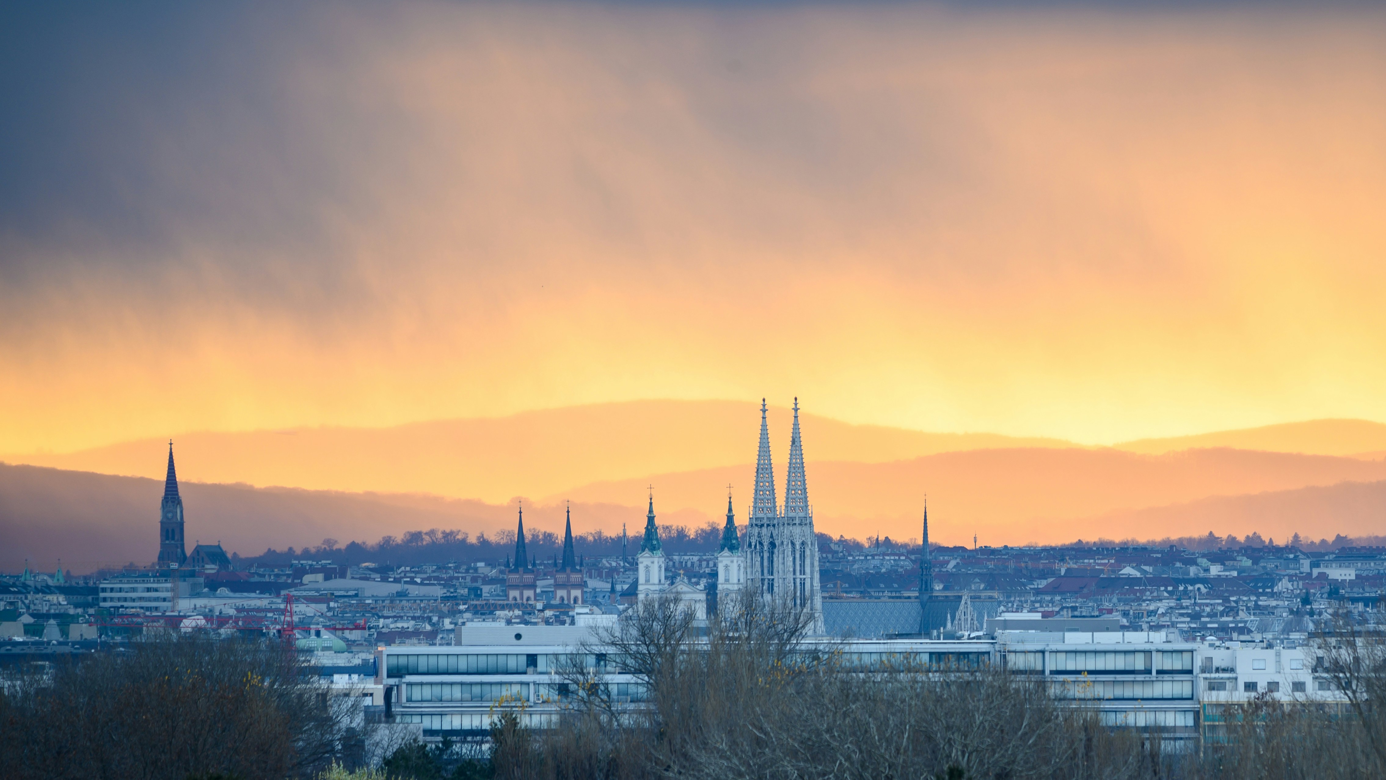 A view of a city from a hill top photo – Free Vienna austria Image on ...
